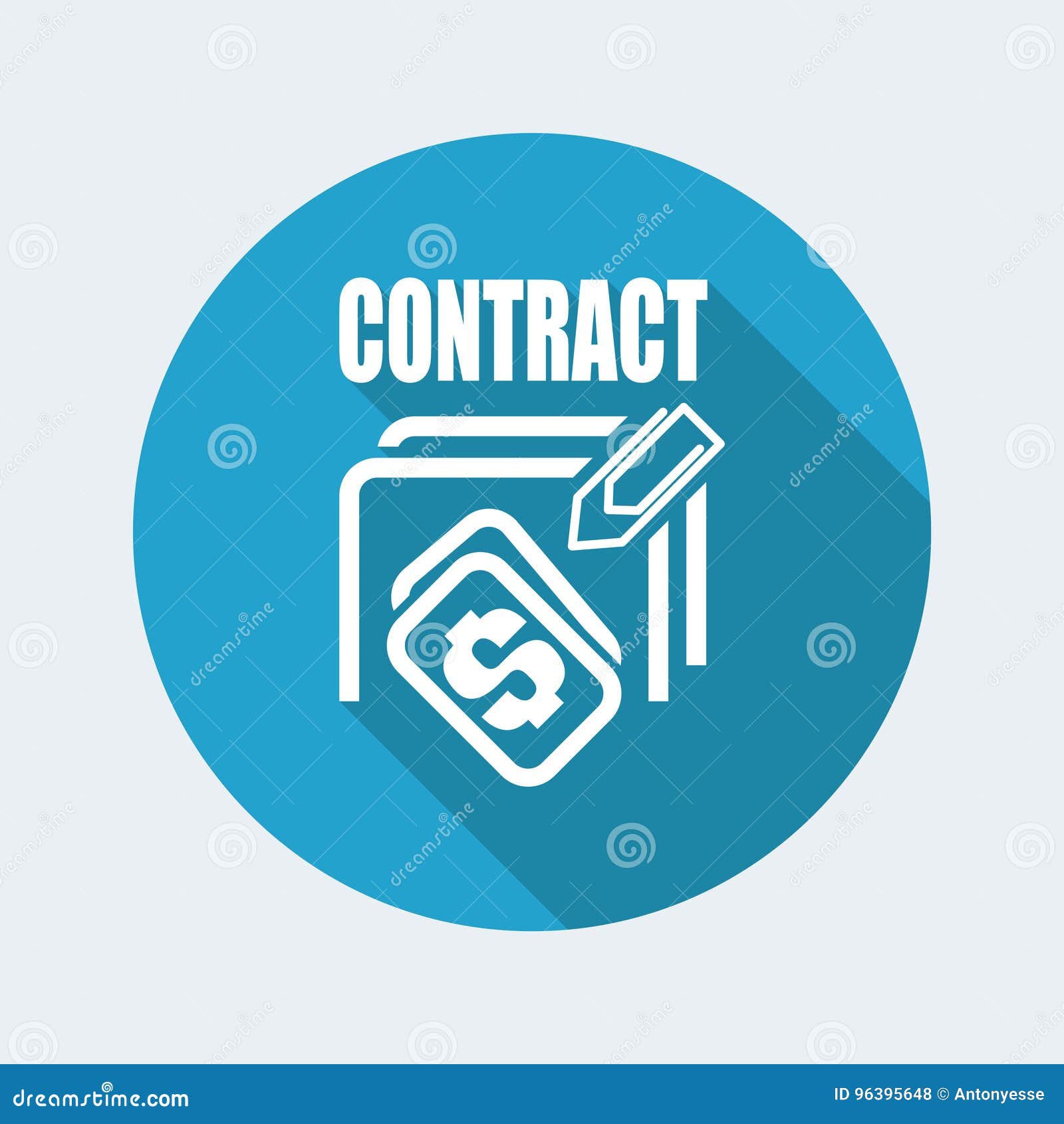 Contract icon stock vector. Illustration of contract - 96395648
