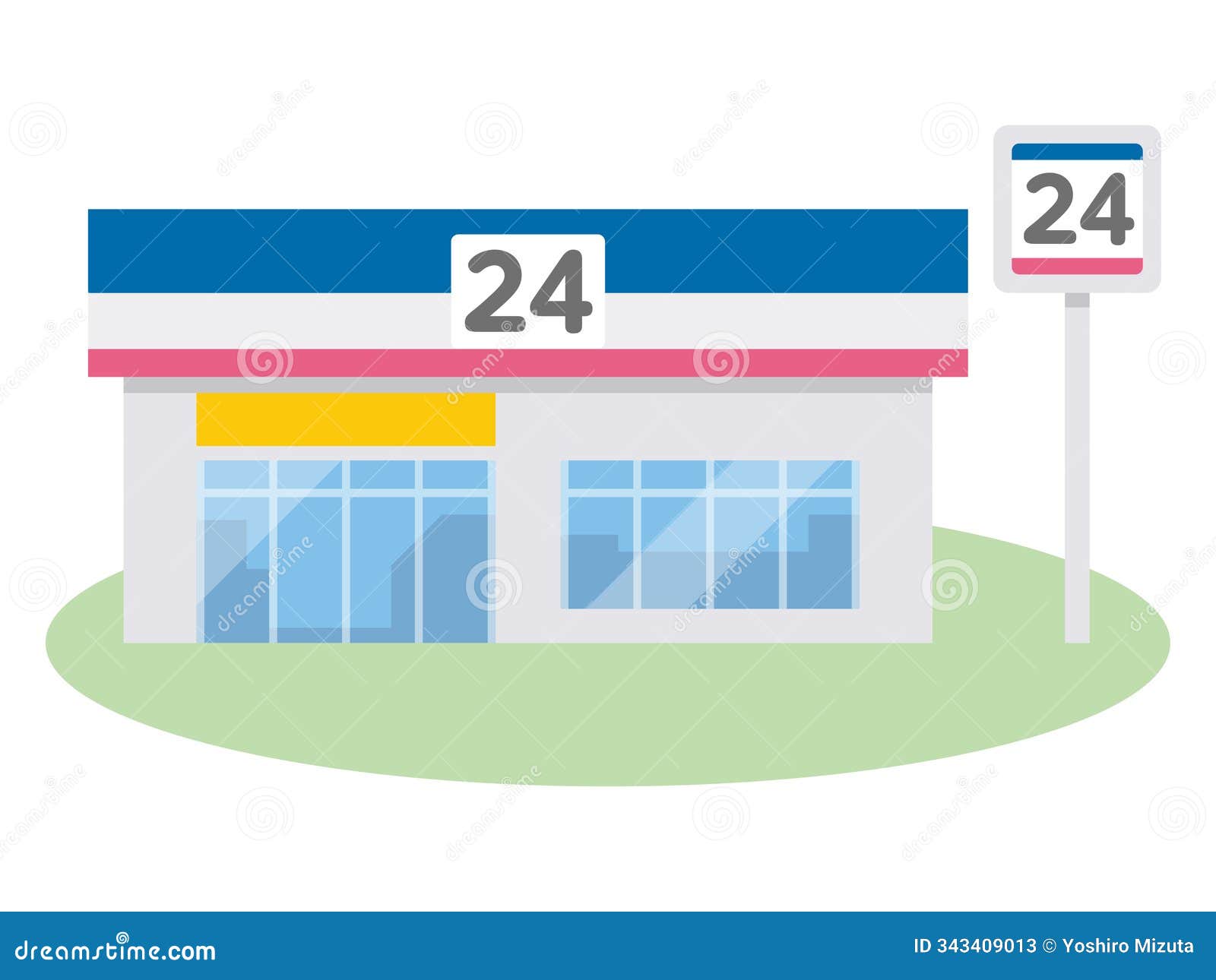 Convenience Store Food Abstract Linear Concept Layout With Headline ...