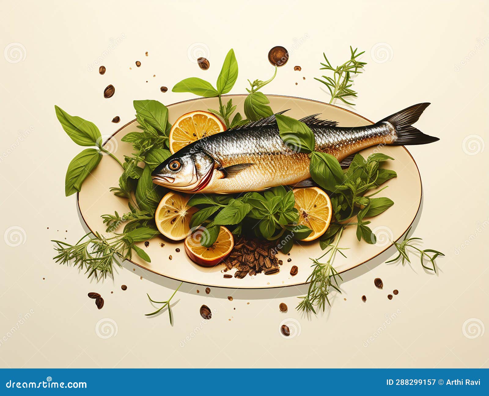 Vector Illustration of a Cooked Fish Stock Illustration - Illustration ...