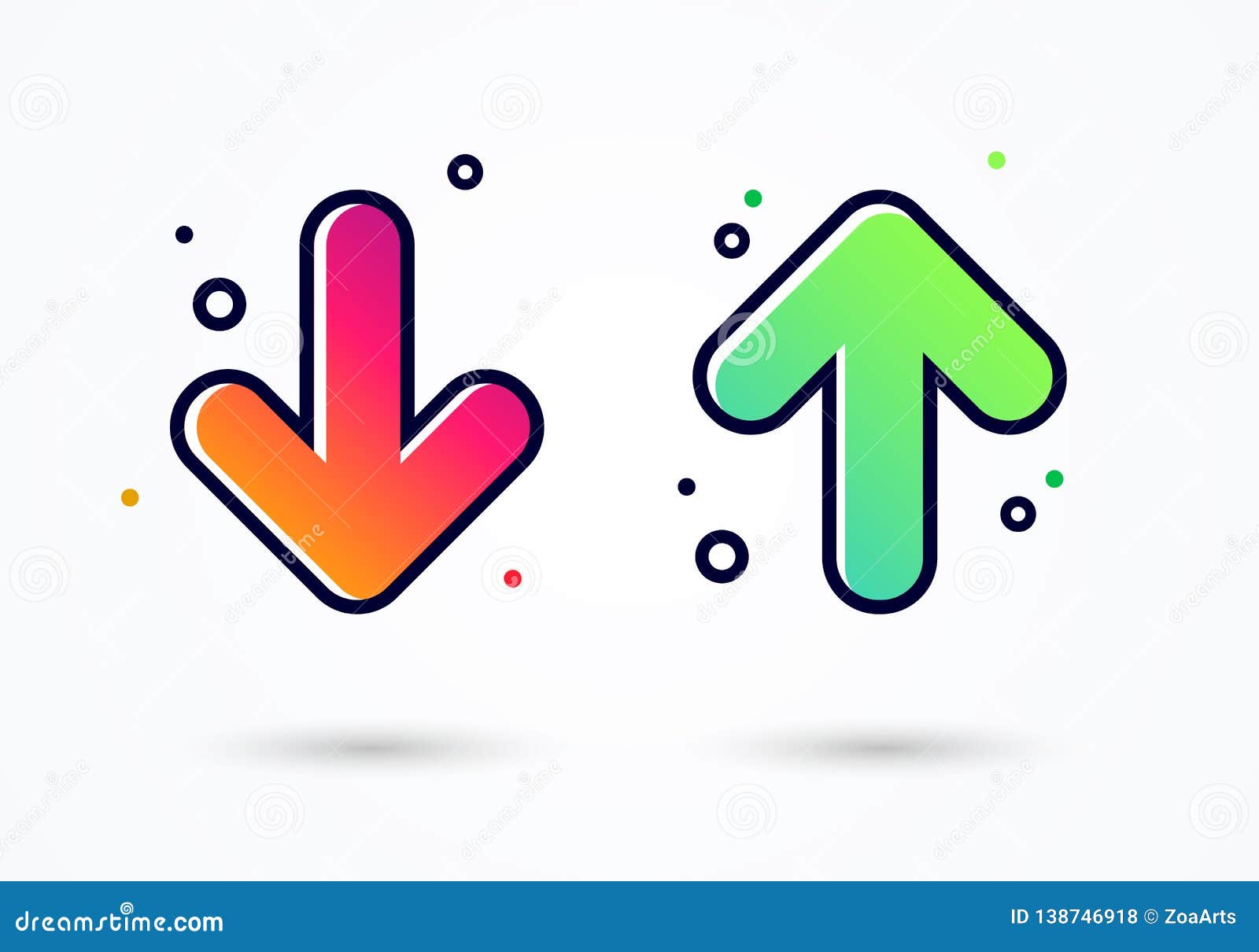 Vector Illustration Down and Up Arrow Icon Design - User Experience ...