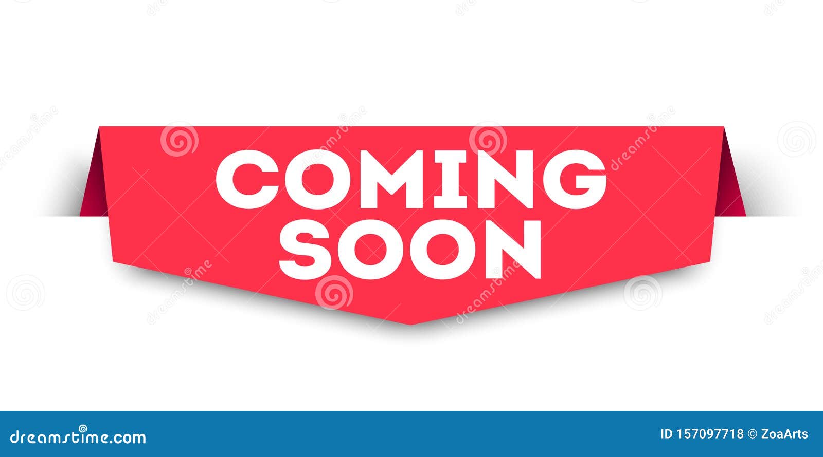 Vector Illustration Red Banner Coming Soon. Web Element. Stock Vector ...