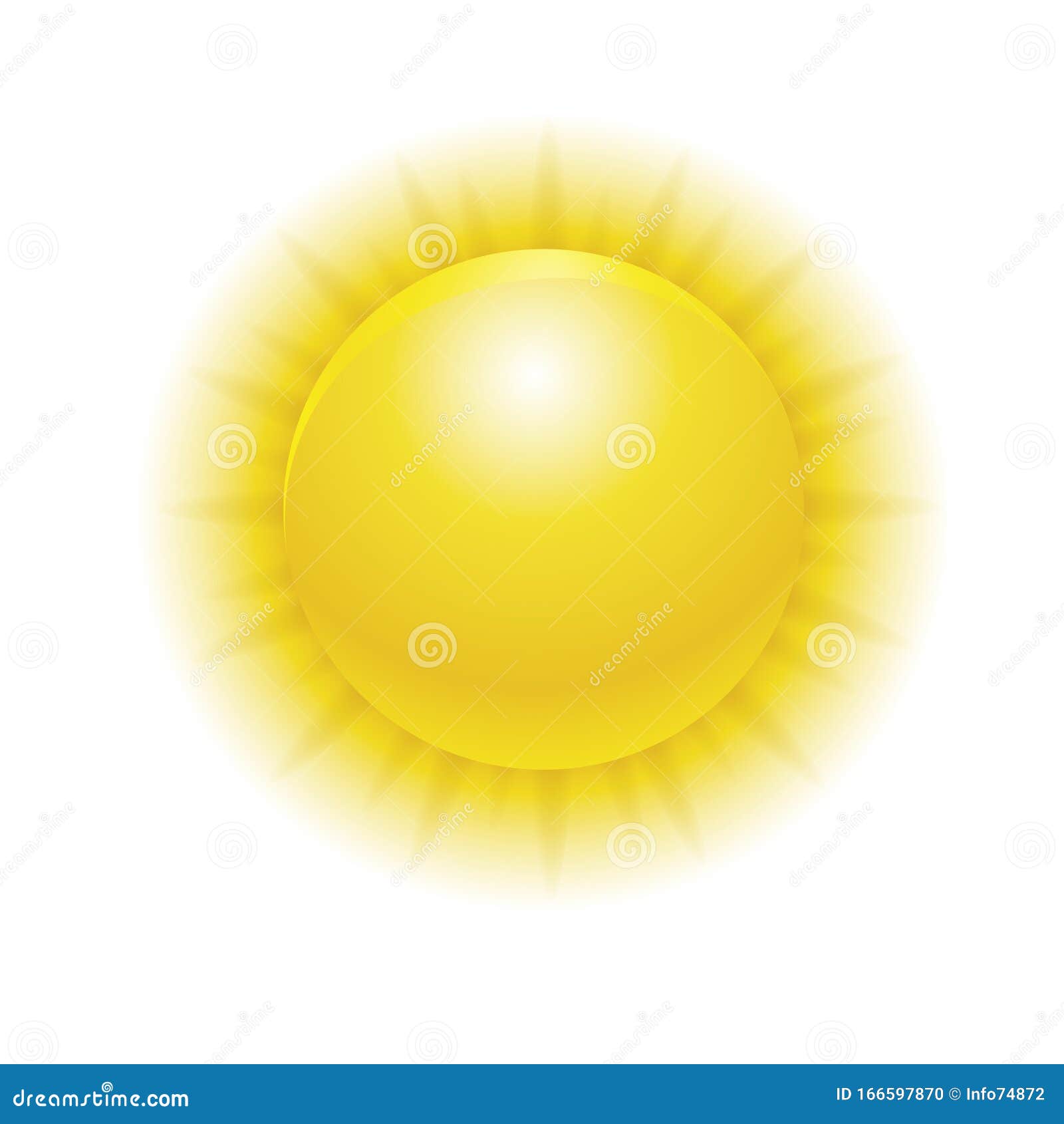 Vector Illustration of Cool Single Weather Icon - Shiny Sun Stock ...