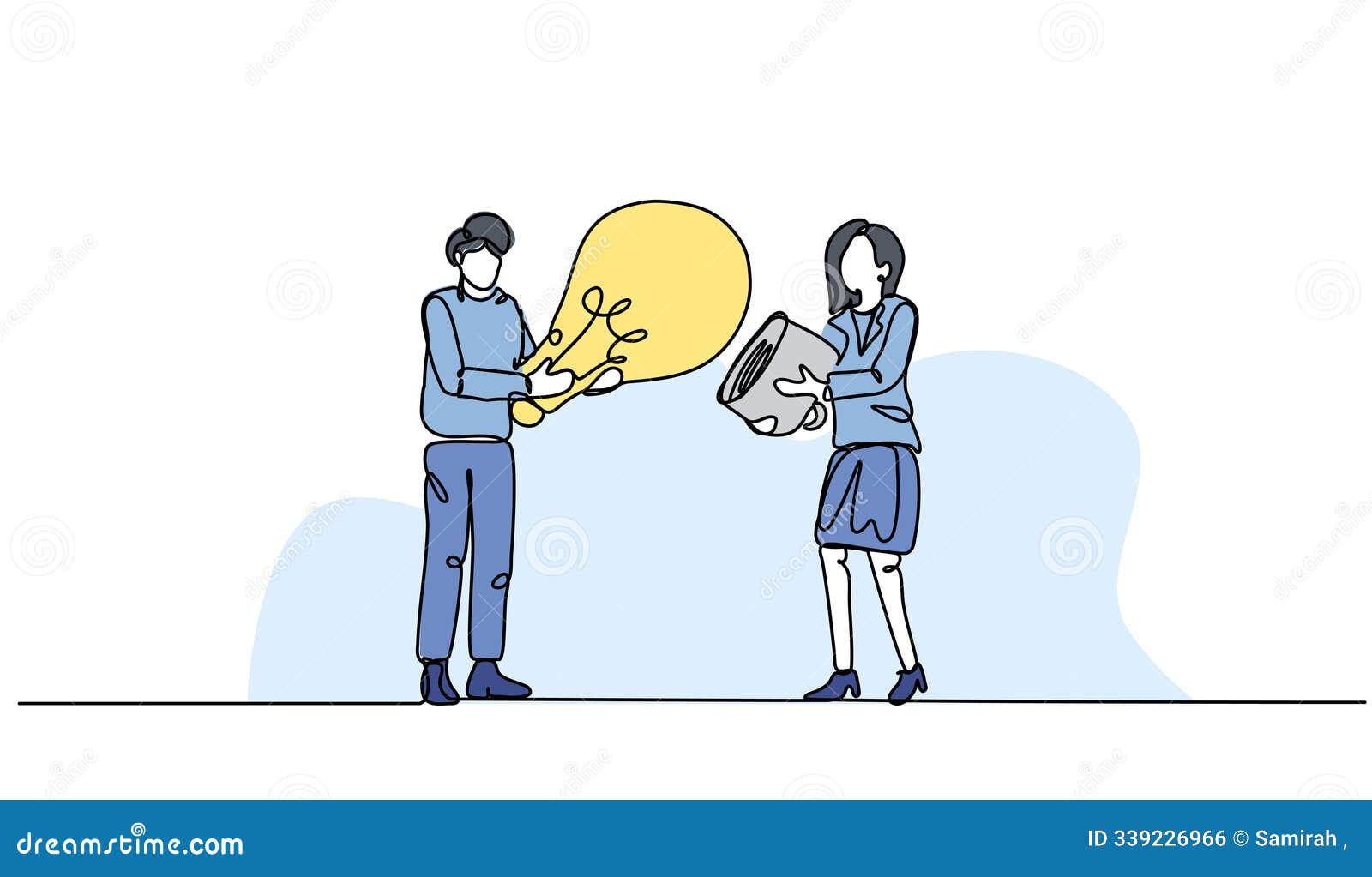 Vector Illustration of Cooperation Determine Ideas Stock Vector ...