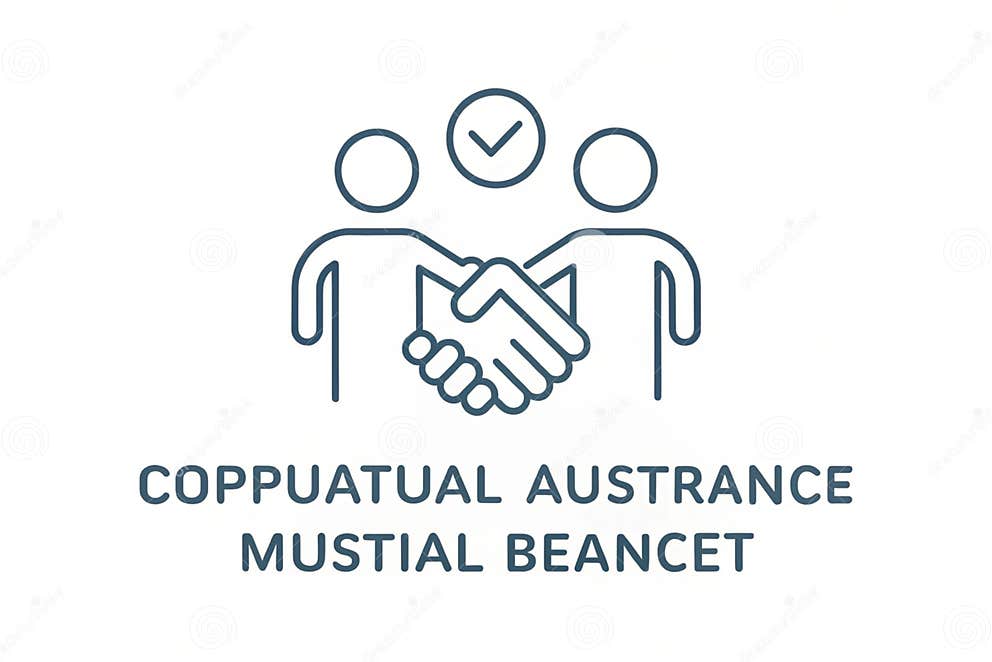 Vector Illustration of Cooperation and Mutual Assistance Handshake Icon ...