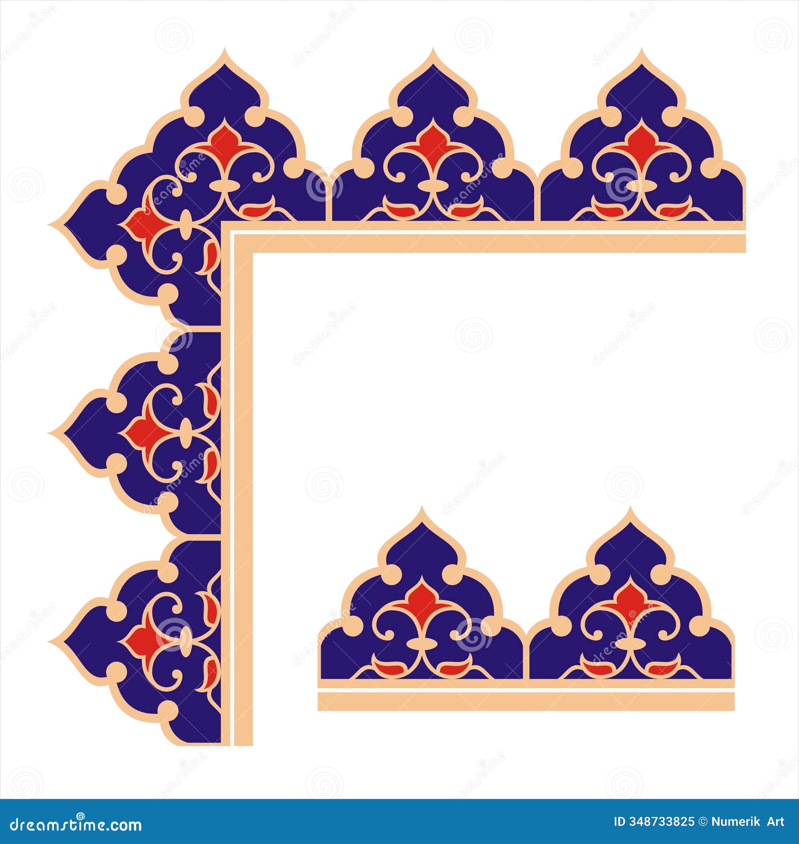 Vector Illustration of Corner and Edge Border Frame Design Elements in ...