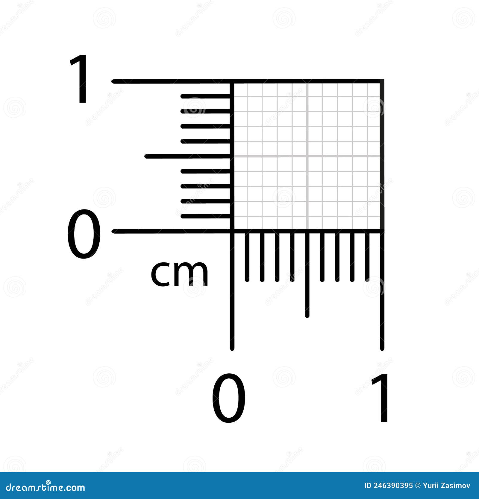Vector Illustration of Corner Rulers from Isolated on White Background ...