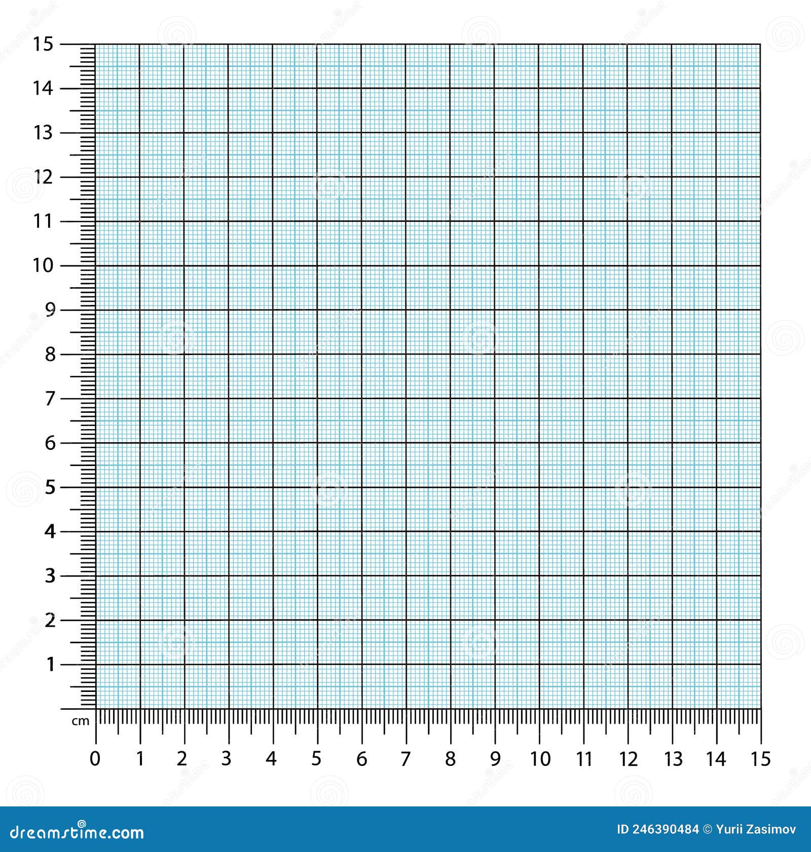 Horizontal Measuring Chart With 10 Centimeters Markup. Scale Of Ruler ...