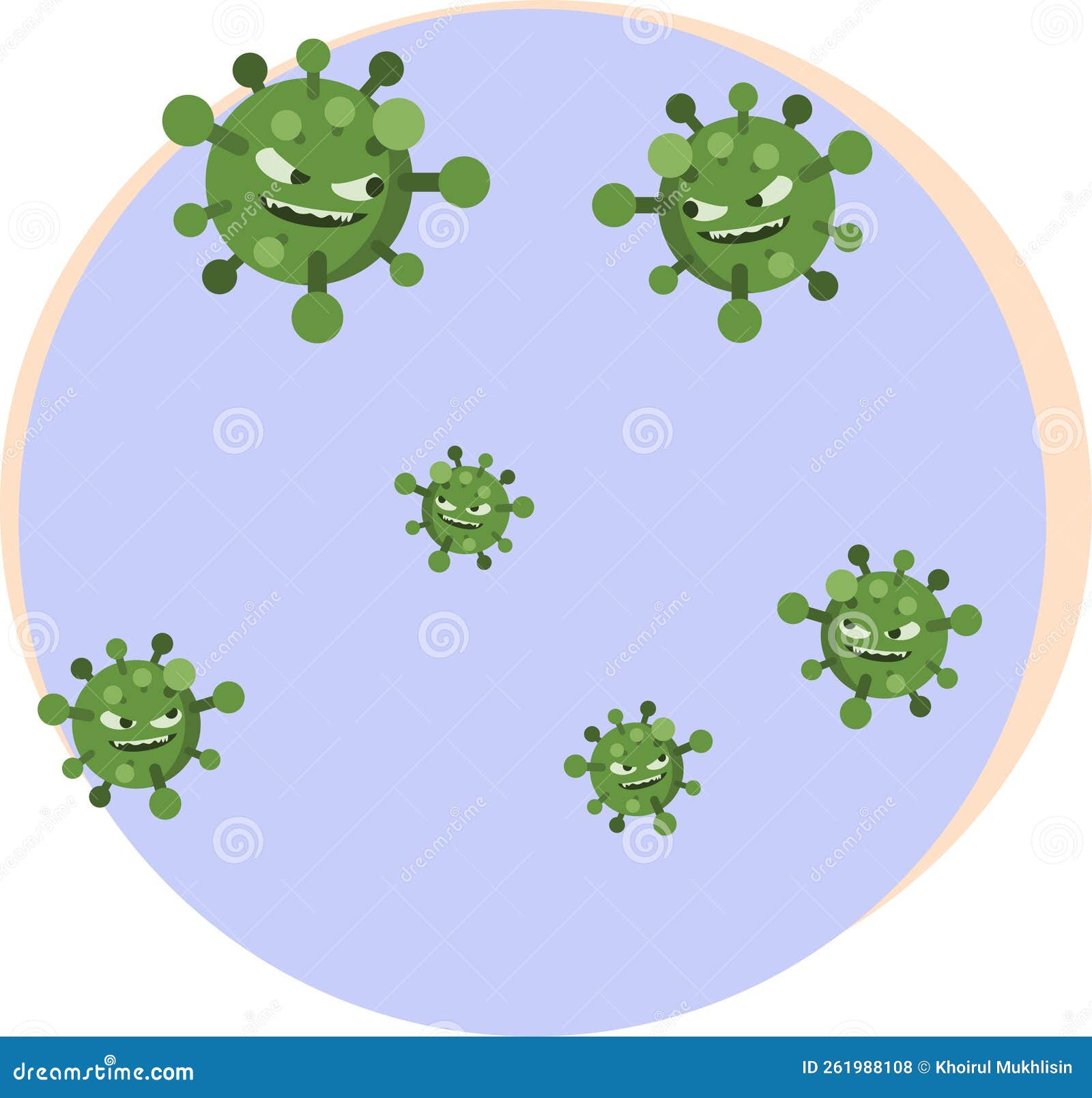 Vector Illustration of Corona Virus Group Stock Vector - Illustration ...