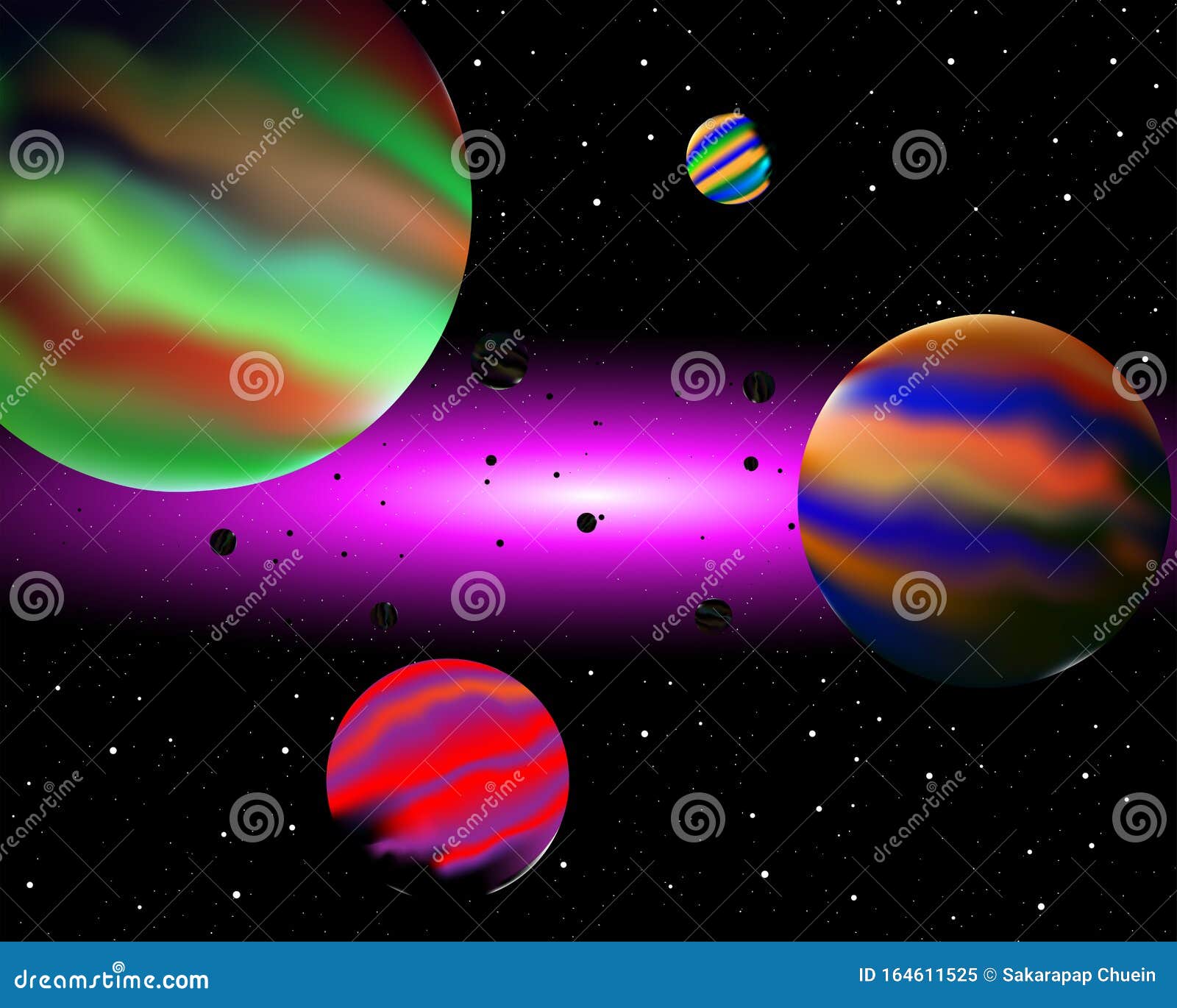 Beautiful cosmic space stock vector. Illustration of nebula - 164611525