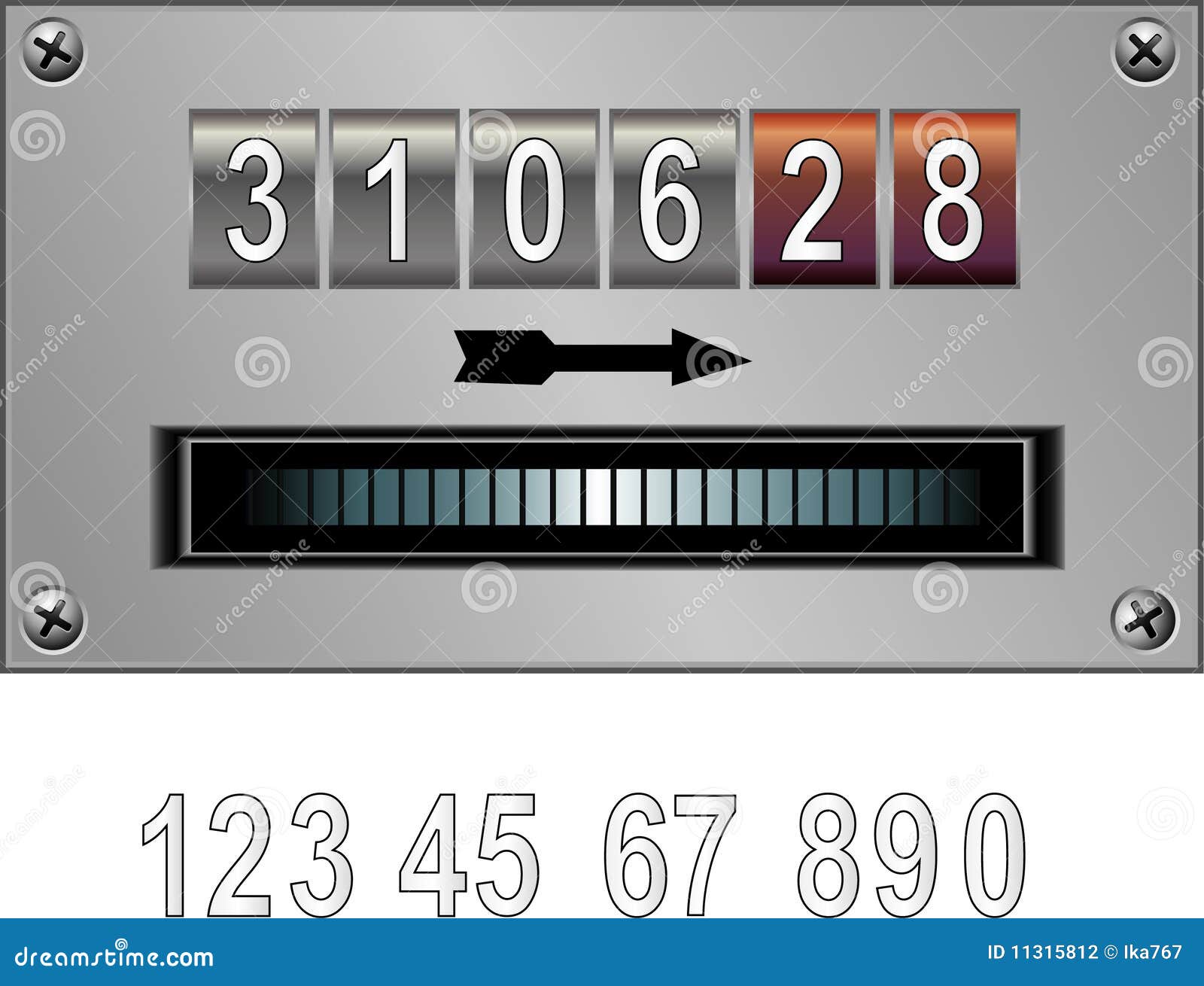 Vector Illustration Of Counter | CartoonDealer.com #11315812