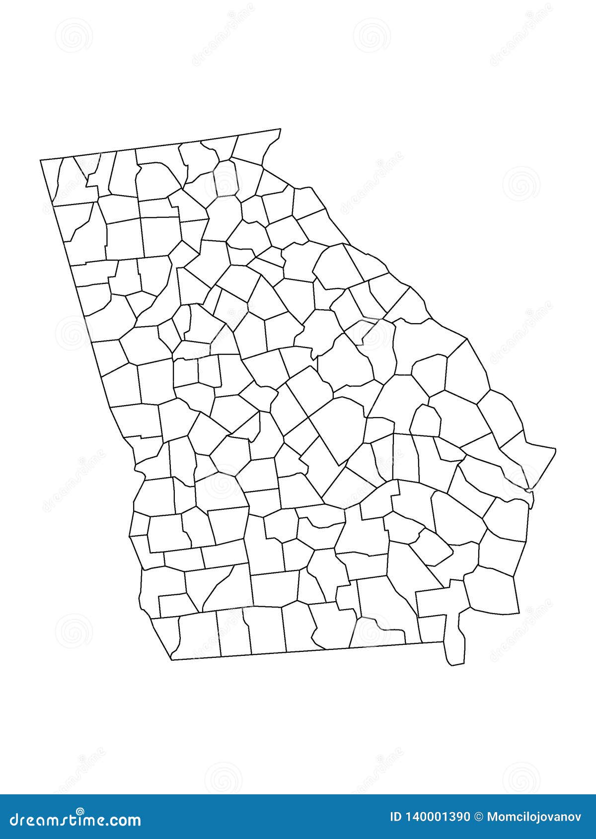 Georgia Counties Map Vector Illustration | CartoonDealer.com #187184046