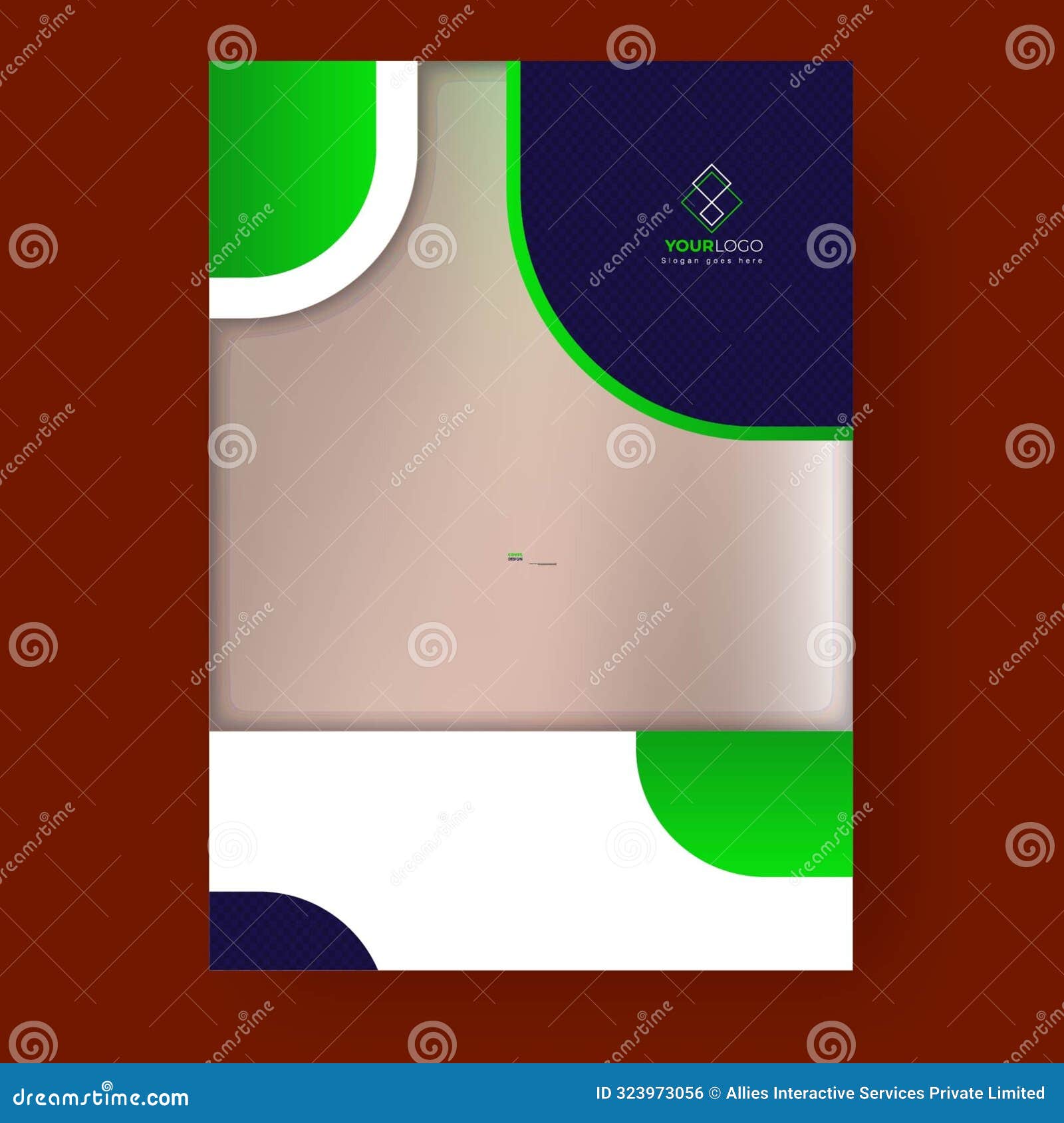 Vector Illustration of Cover Design or Template Layout with Space for ...