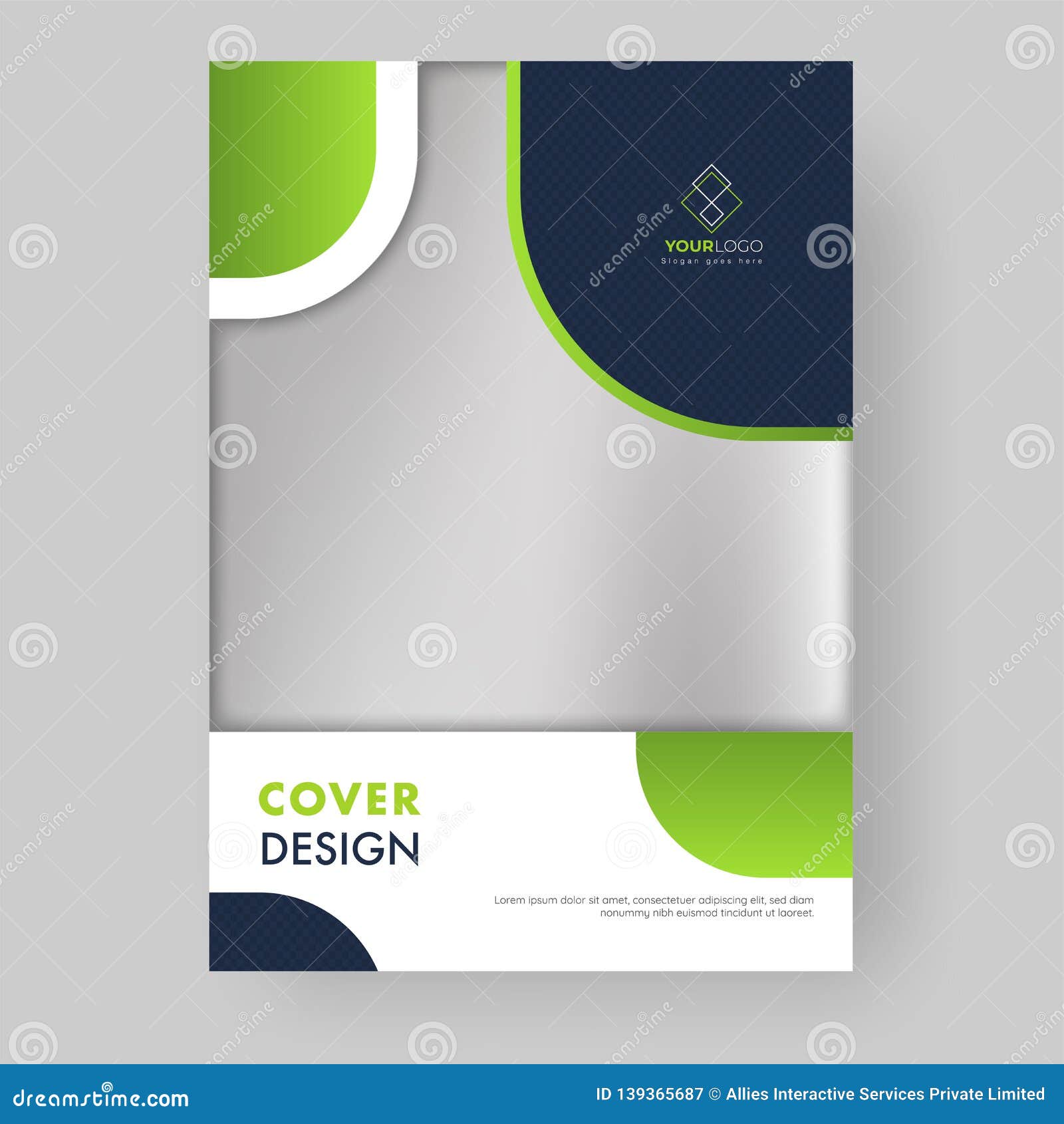 Vector Illustration of Cover Design or Template Layout. Stock ...