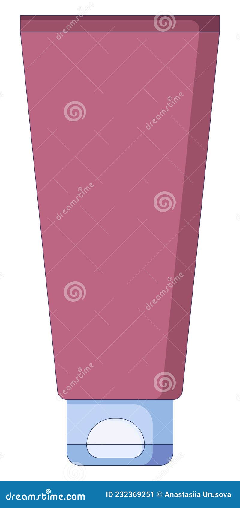 Vector Illustration of Cream Tube in a Flat Style Isolated on a White ...