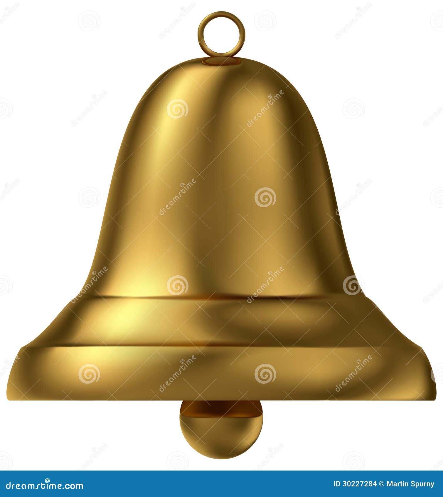 Golden bell stock vector. Illustration of golden, object - 30227284