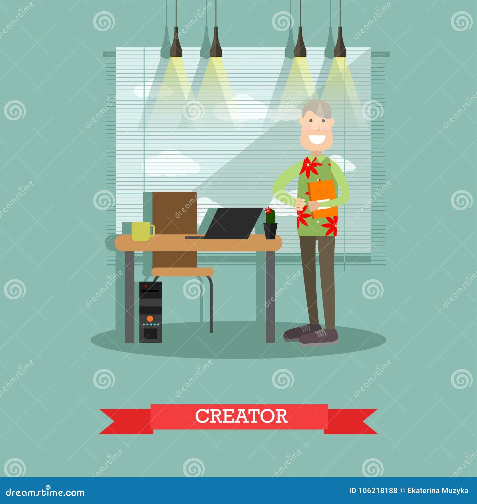 Creator Concept Vector Illustration in Flat Style Stock Vector ...