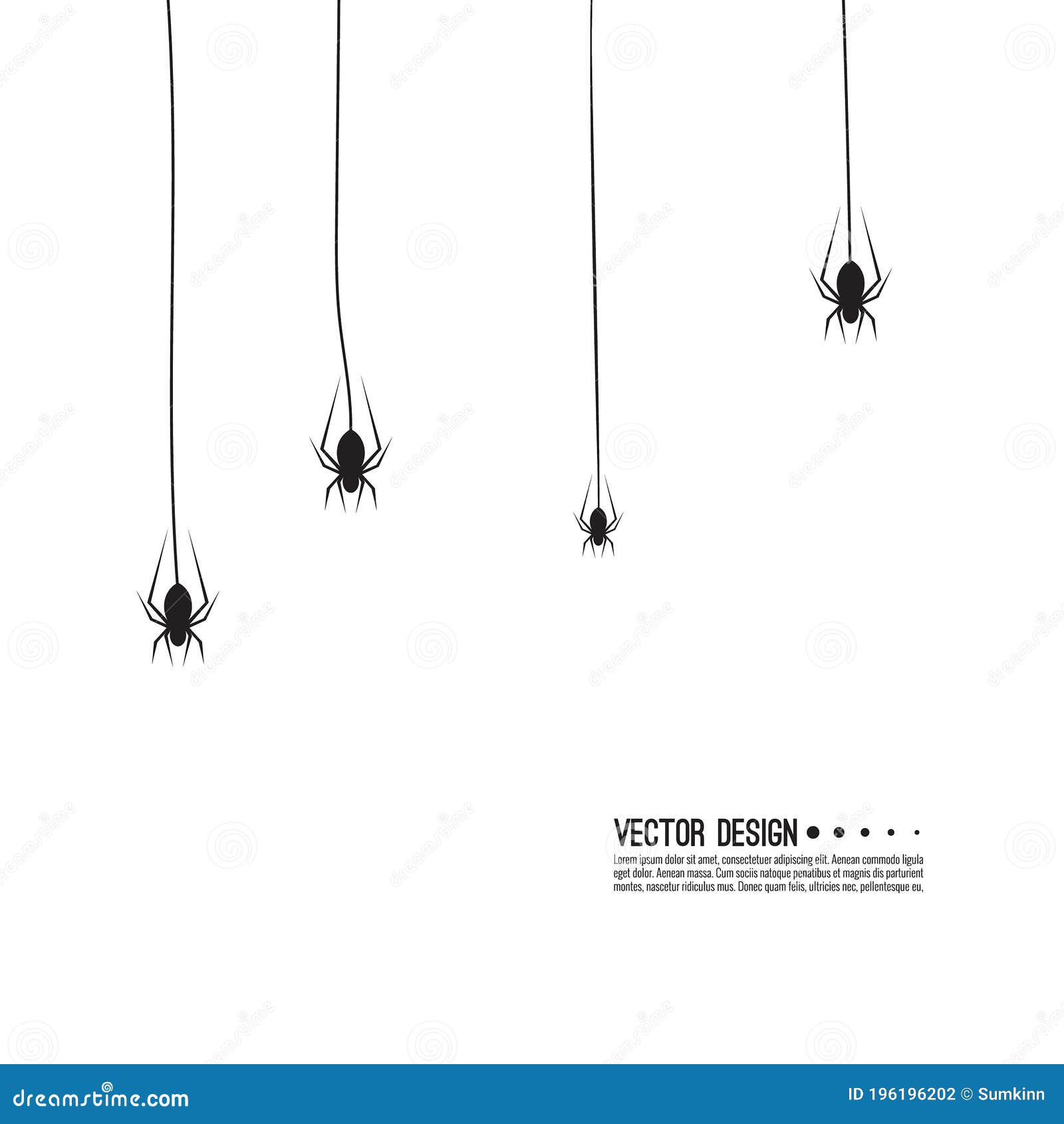 Vector Illustration of Creepy Spider Stock Vector - Illustration of ...