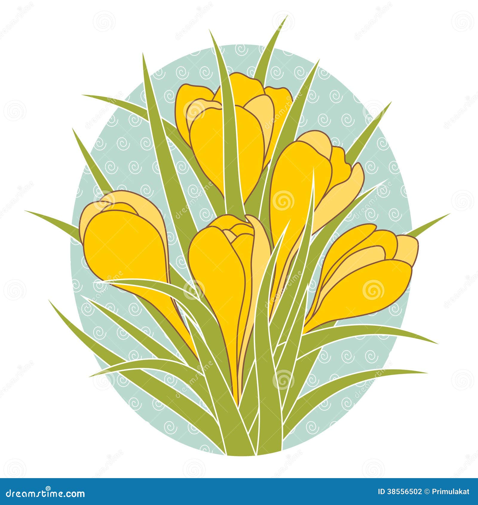 Vector Illustration of Crocus Flower Stock Vector - Illustration of ...