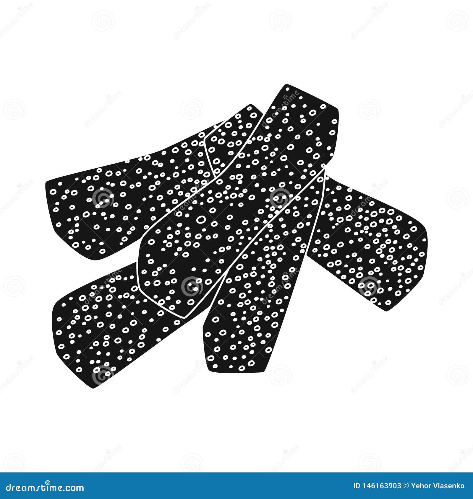 Vector Design of Croutons and Bread Icon. Set of Croutons and Crackers ...