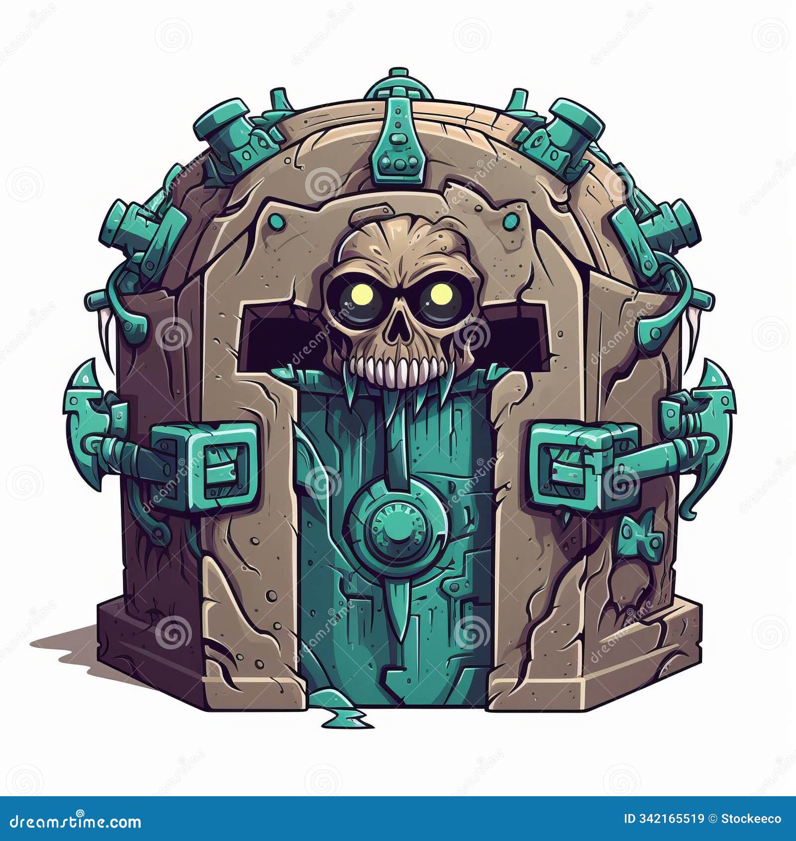 Vector Illustration of Crypt Thing Full Body Isolated Background Stock ...