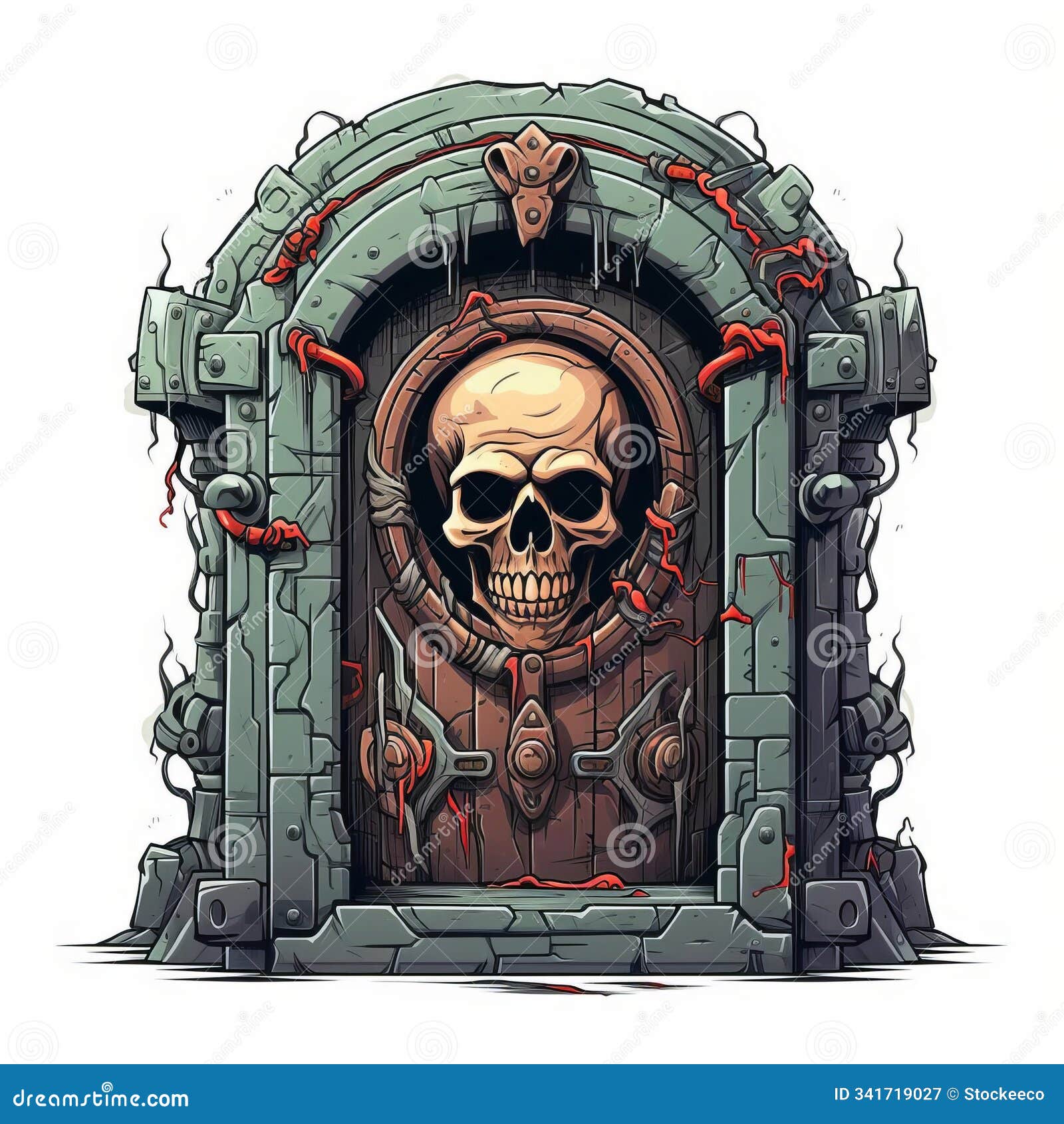 Vector Illustration of Crypt Thing Full Body Isolated Background Stock ...