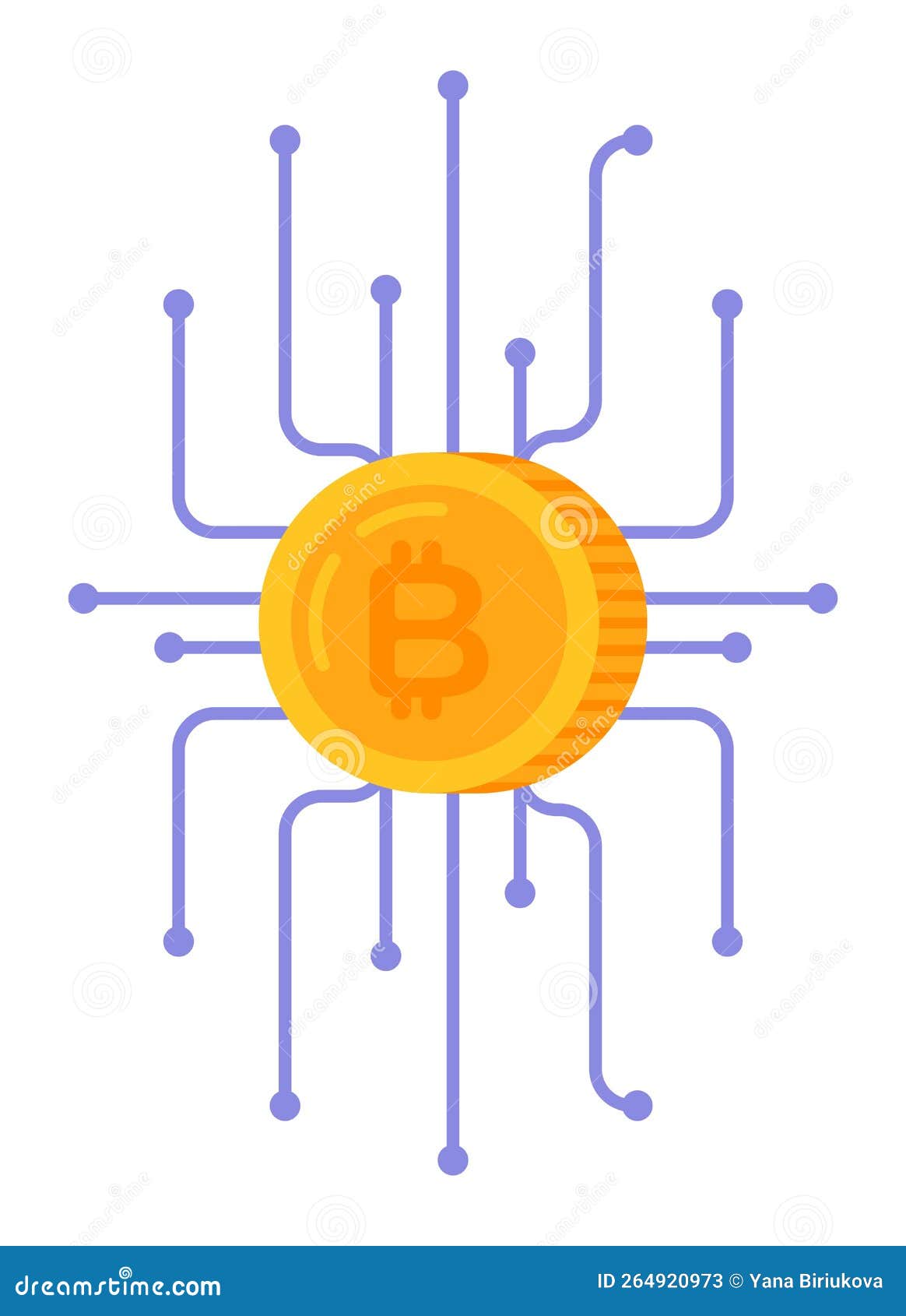 Vector Illustration of Crypto Technology. Bitcoin and Infographics ...