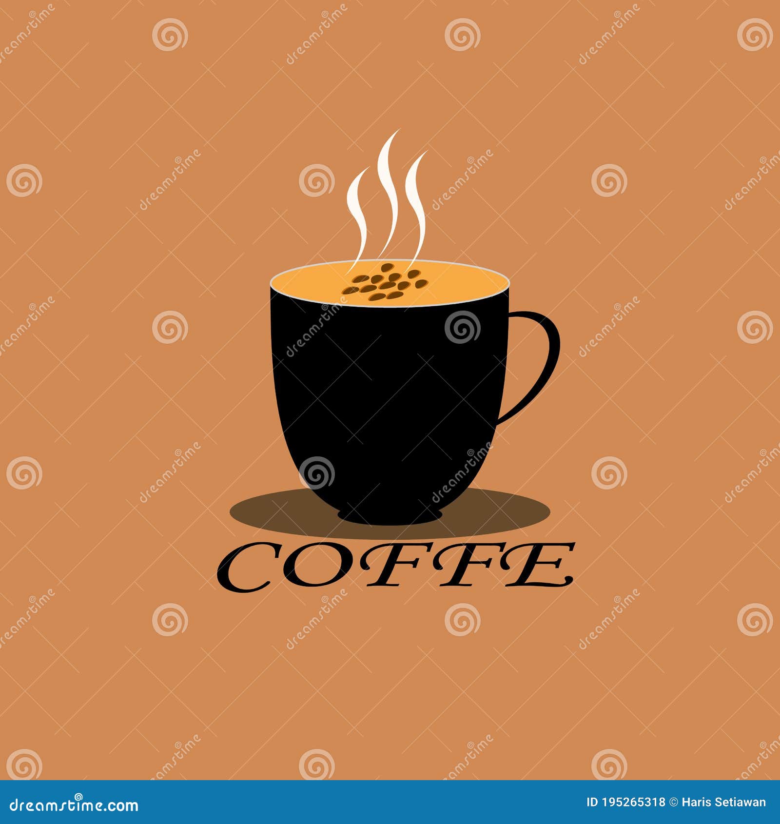 Vector Illustration of a Cup of Coffe Stock Vector - Illustration of ...