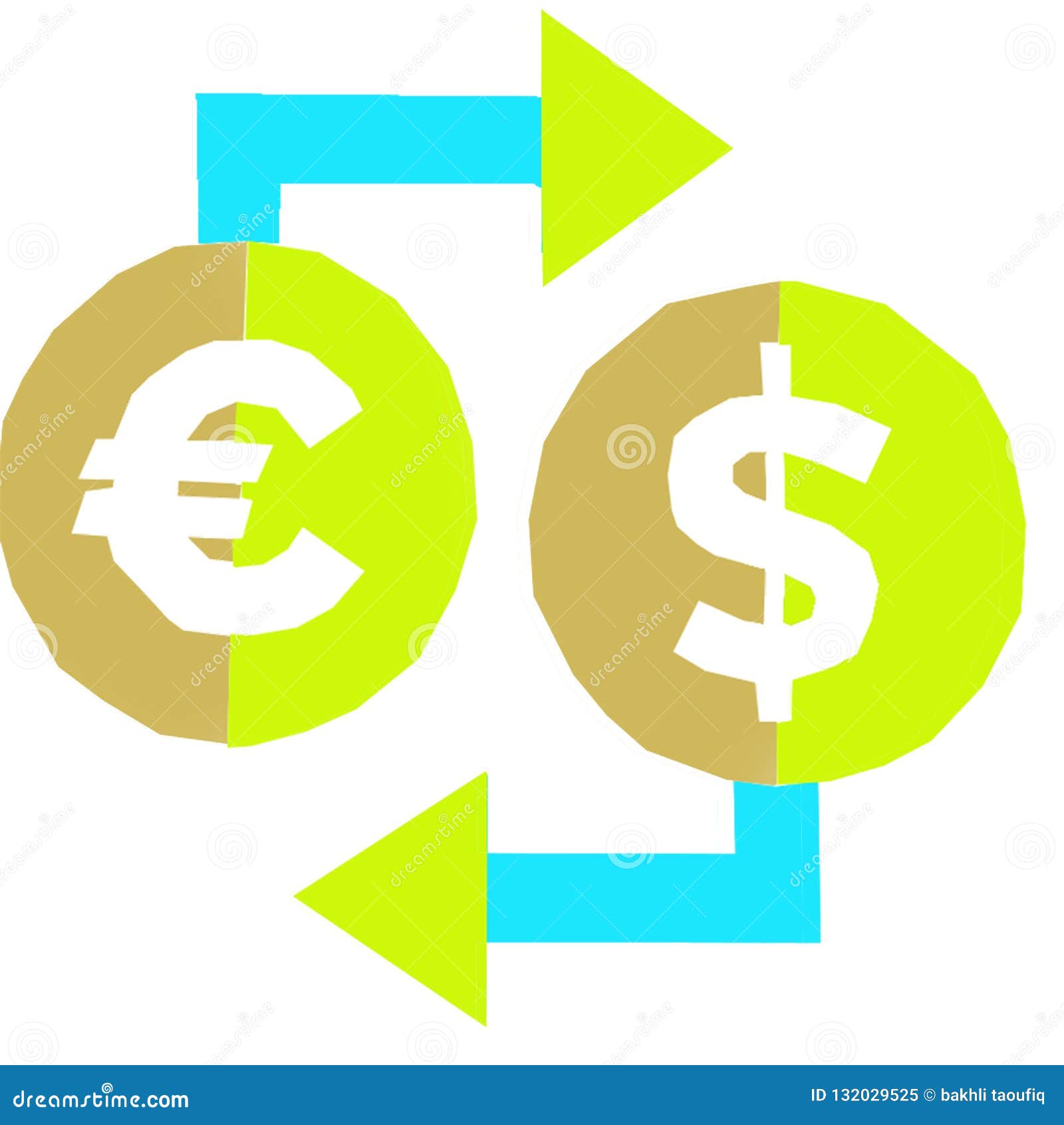 Euro and dolar stock illustration. Illustration of backdrop - 132029525