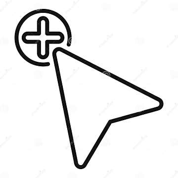 Flat Design Black and White Cursor Icon Stock Vector - Illustration of ...