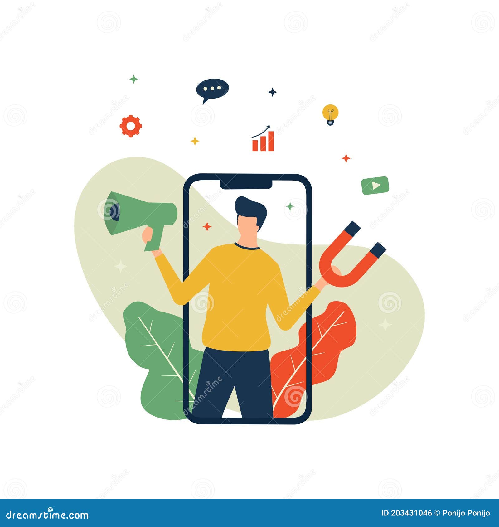 Vector Illustration. Customer Attraction Concept Stock Vector ...