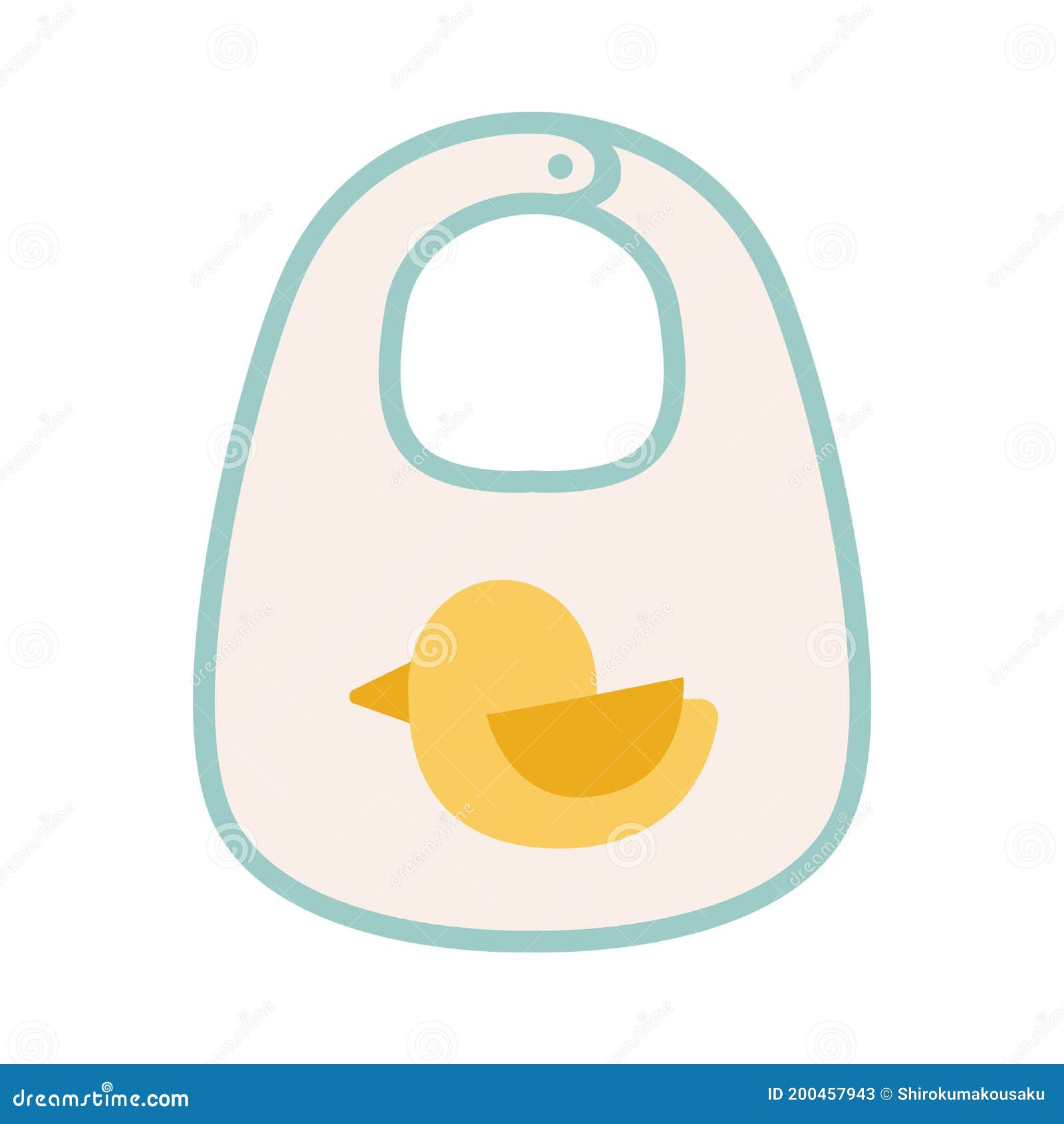 Vector Illustration of Cute Bib for Baby Stock Vector - Illustration of ...