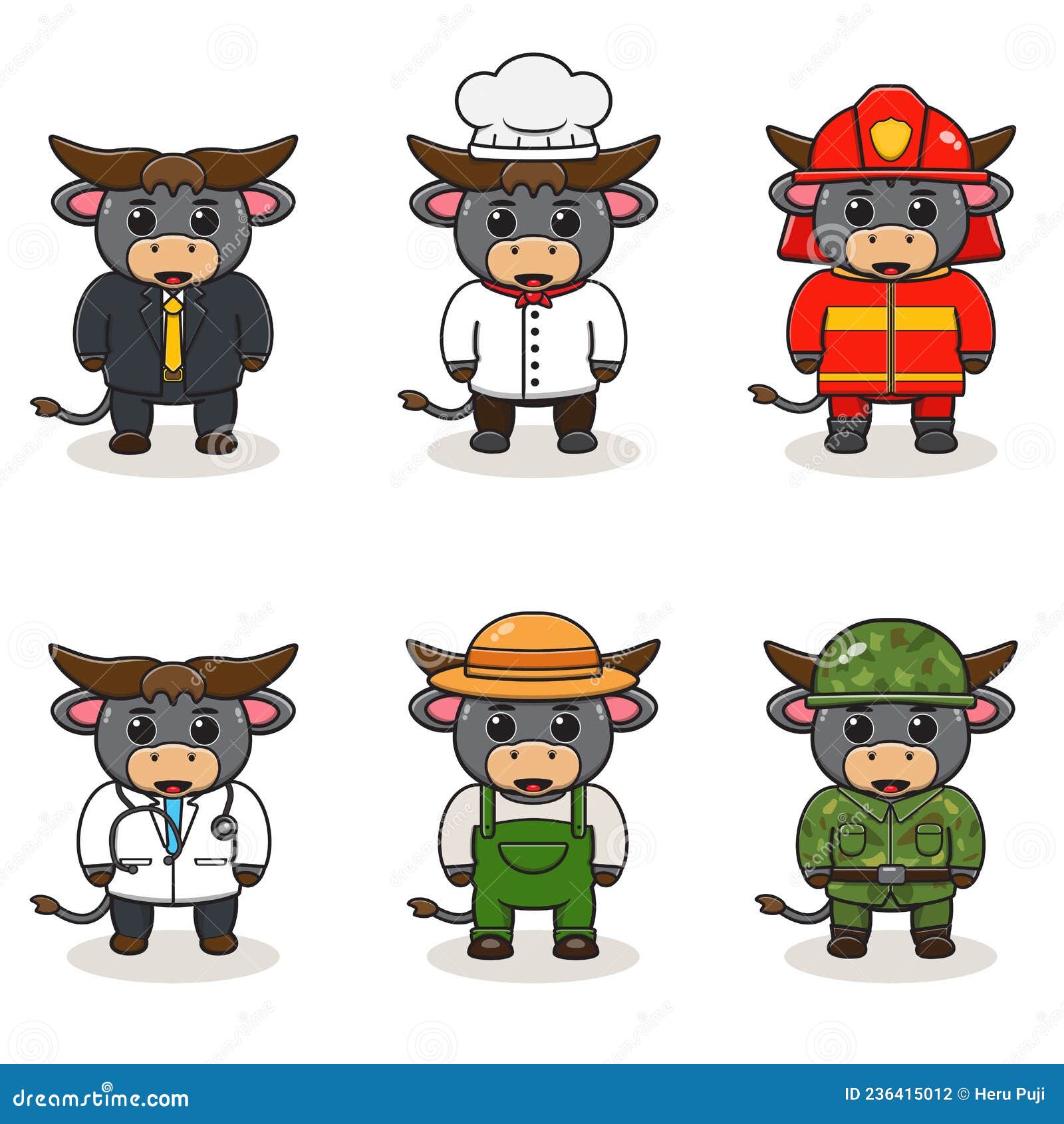 Bull Firefighter Mascot Logo Vector Illustration | CartoonDealer.com ...