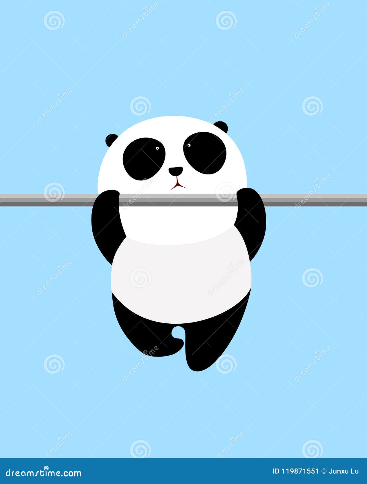 Man Doing Pull Ups Exercise. Flat Vector | CartoonDealer.com #221487016