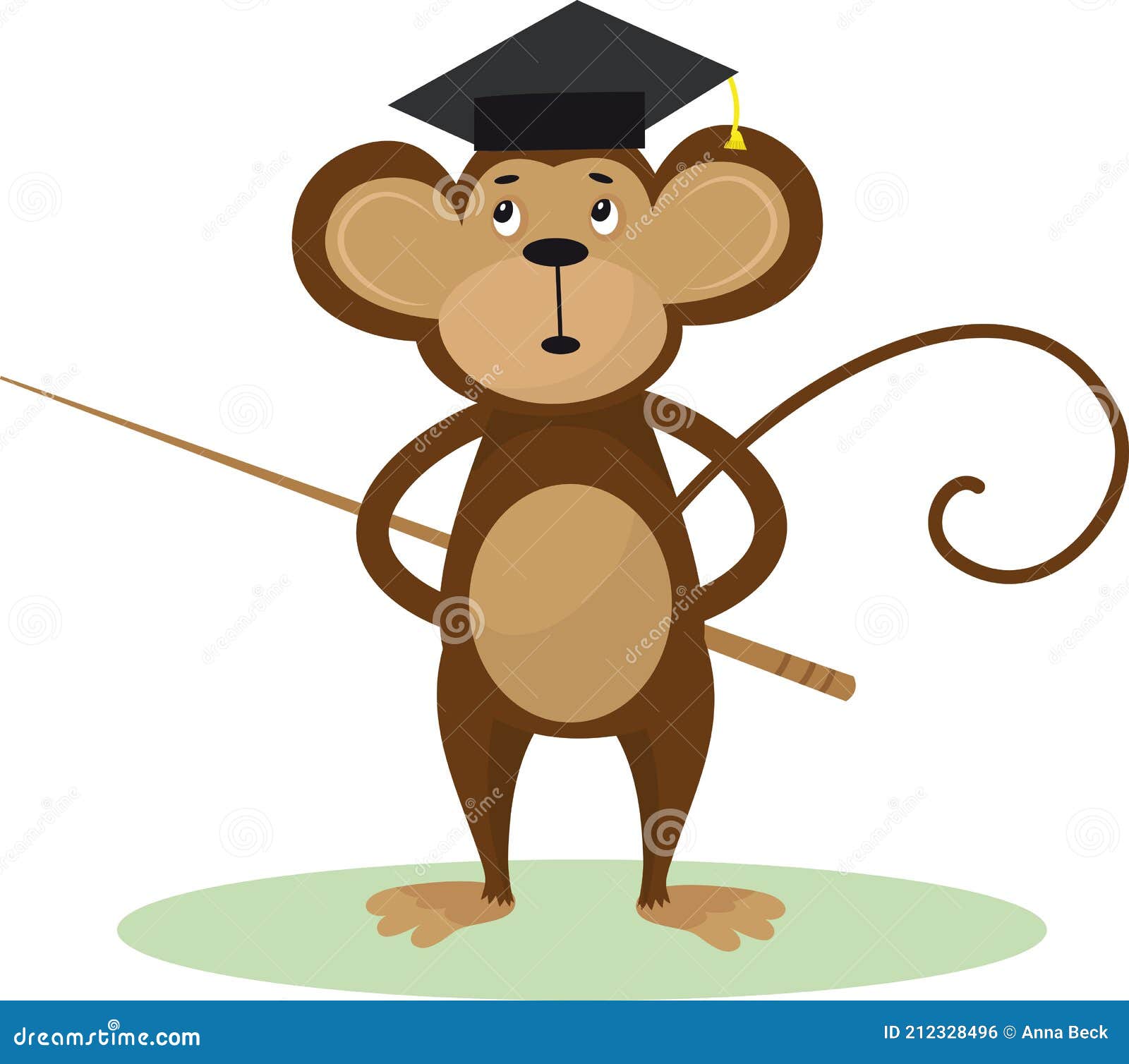 Monkey Pointer, Informative Sign Vector Illustration | CartoonDealer ...