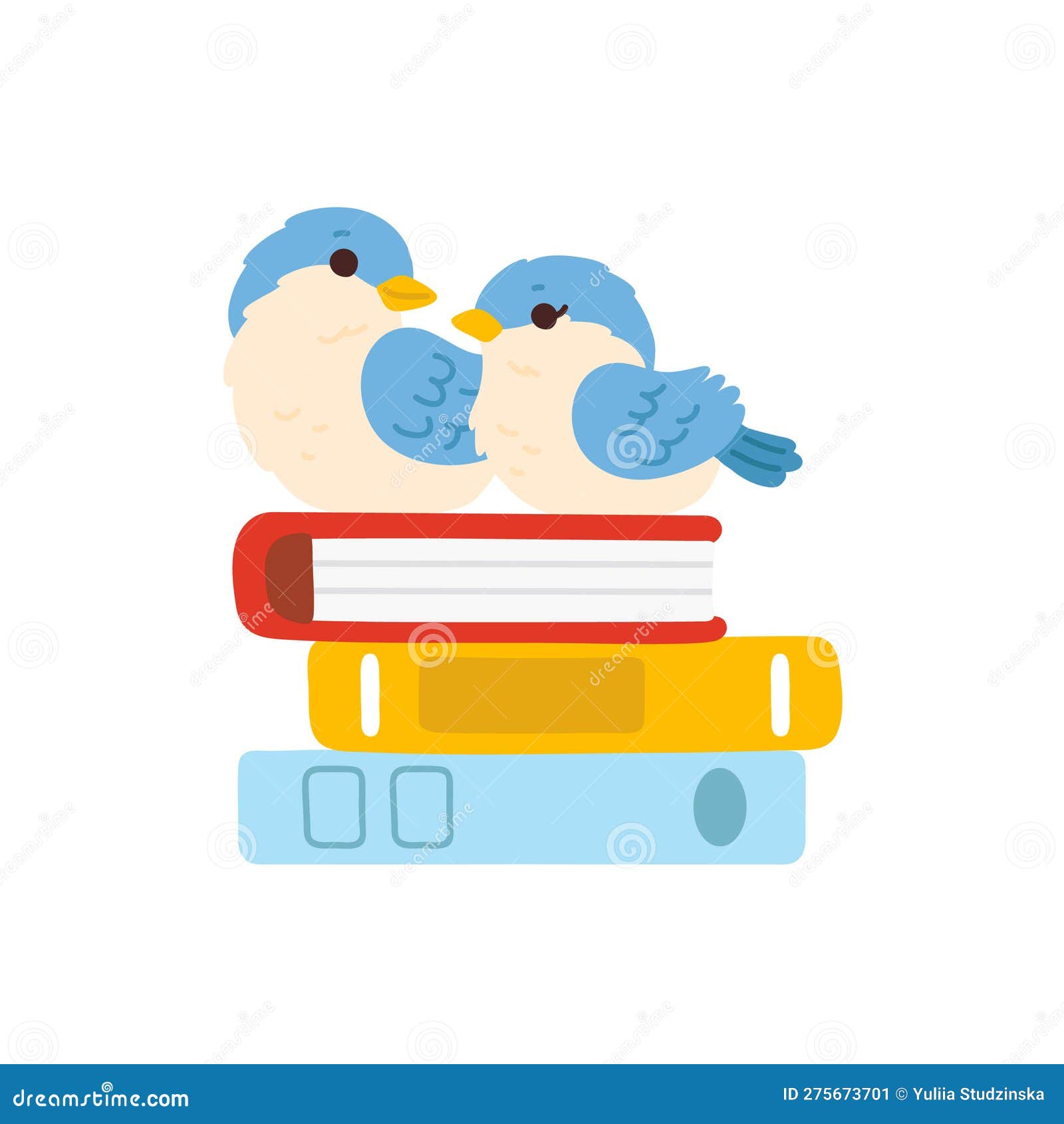 Sparrow Birds on Book Stack Stock Vector - Illustration of text, book ...