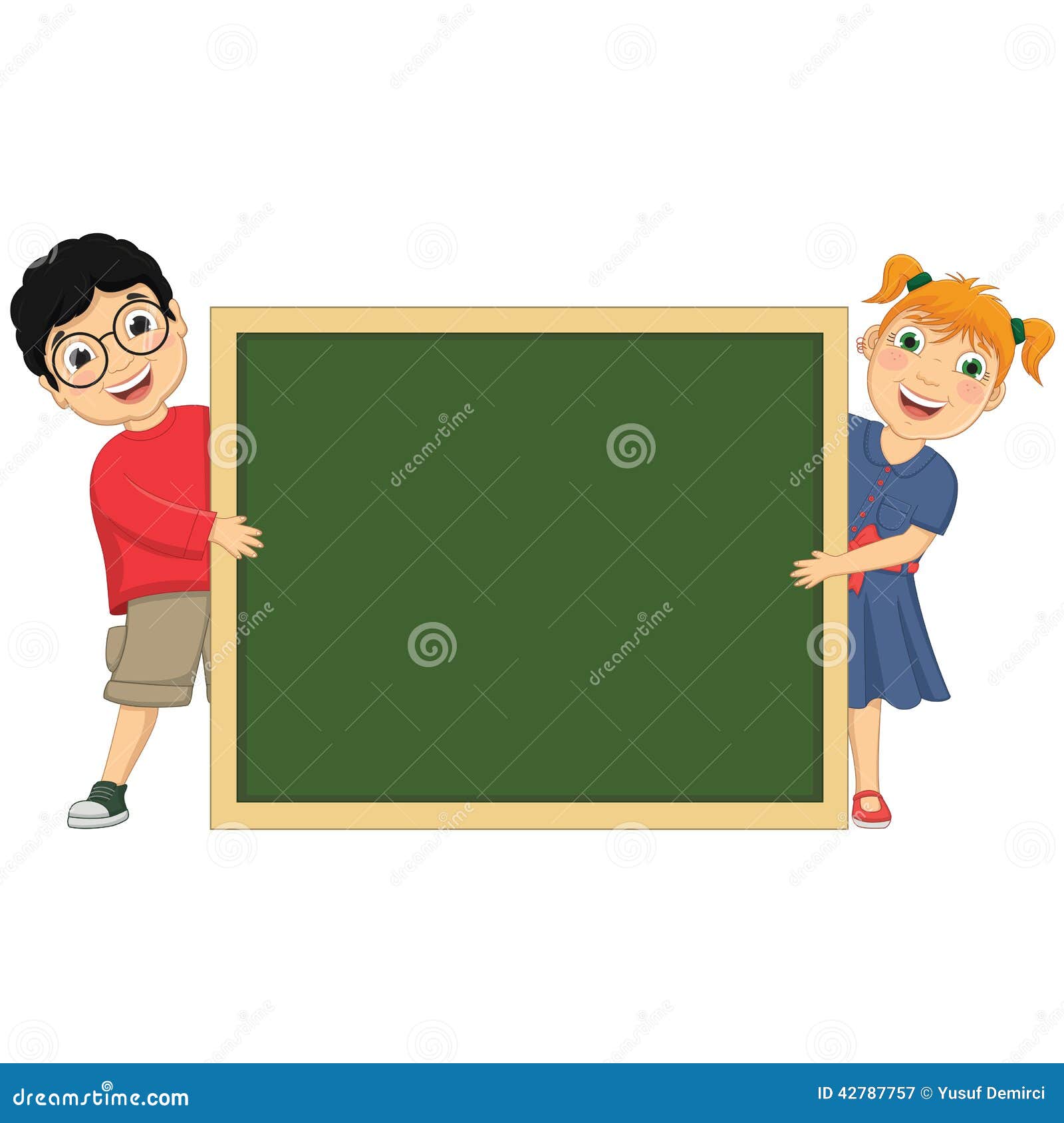 Vector Illustration Of Cute Children Holding Board | CartoonDealer.com ... Vector Illustration Of Cute Children Holding Board | CartoonDealer.com ...