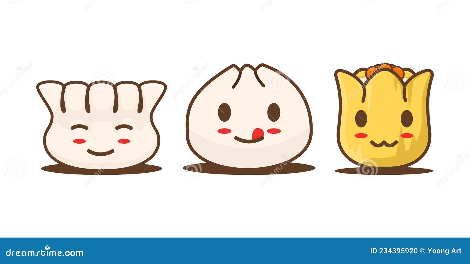Vector Illustration of Cute Dim Sum Cartoon Stock Vector - Illustration ... Vector Illustration of Cute Dim Sum Cartoon Stock Vector - Illustration ...