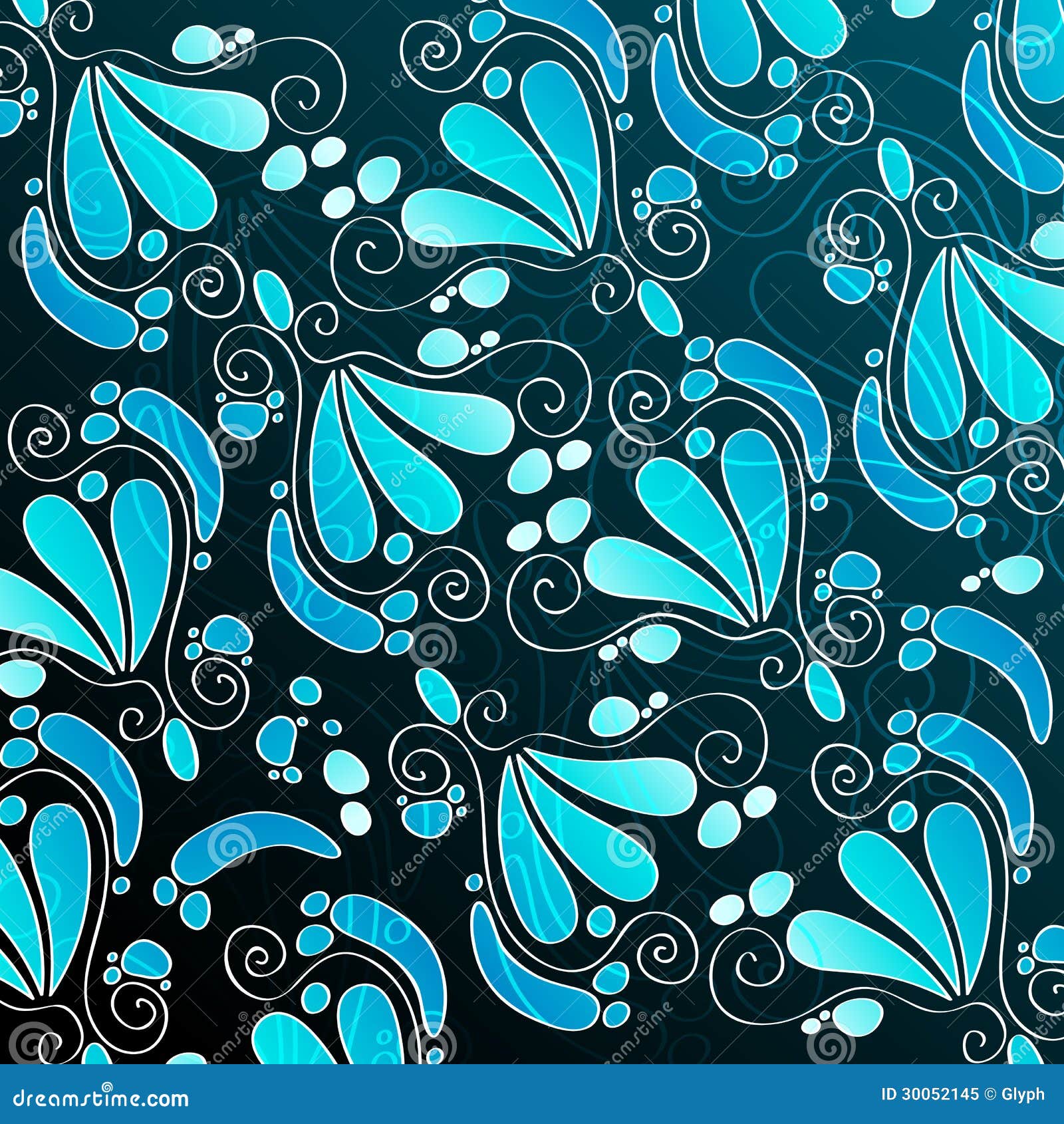 Cute Blue Abstract Background Stock Vector - Illustration of aqua ...