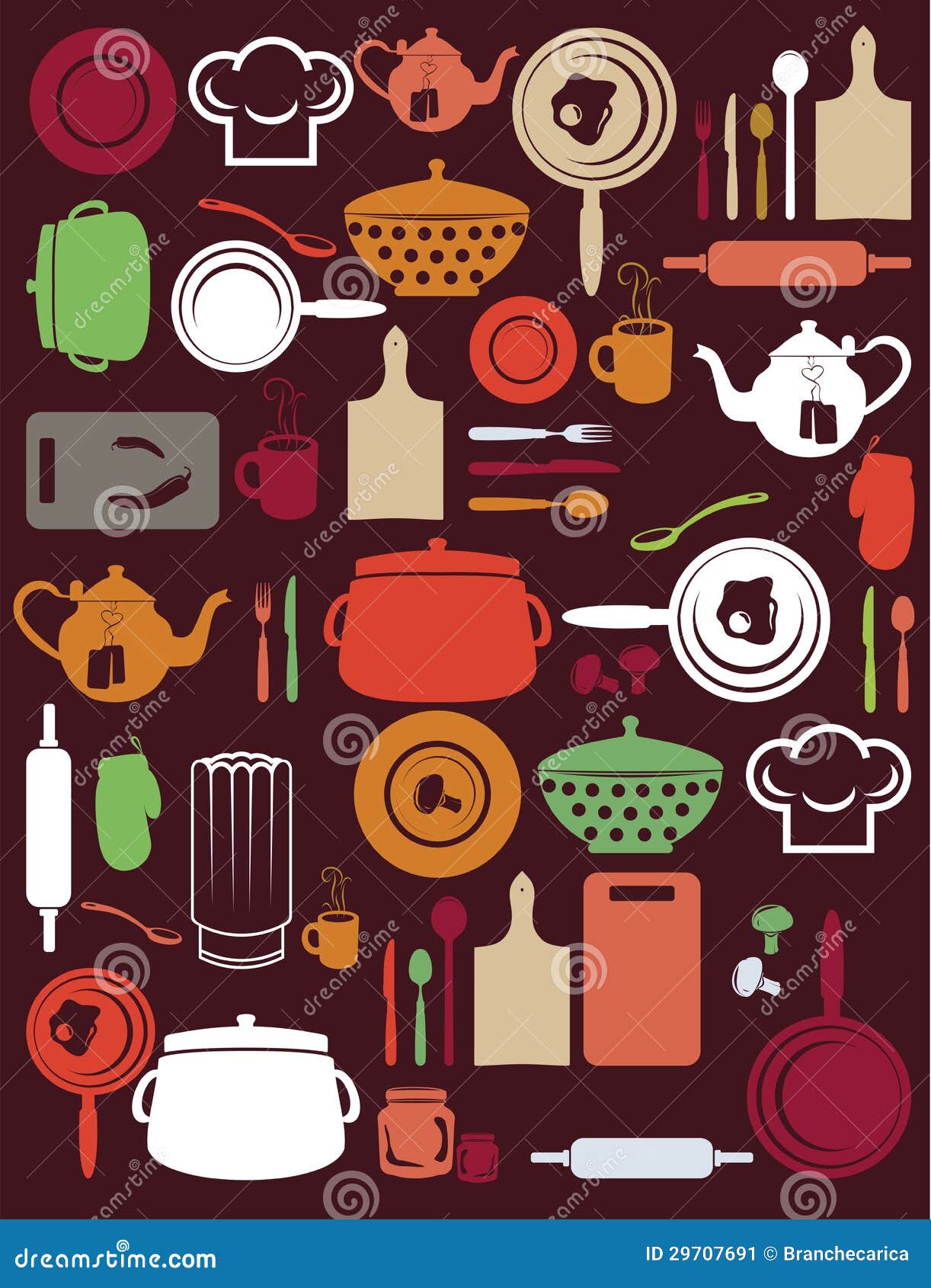 Cute kitchen pattern stock vector. Illustration of house - 29707691