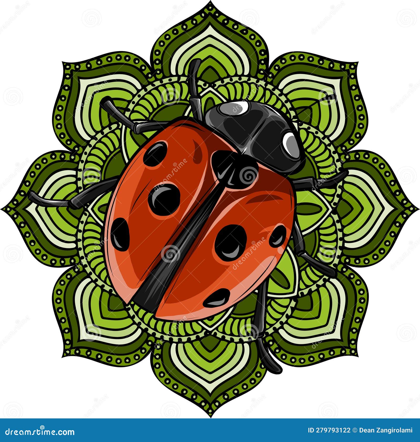 Vector Illustration of Cute Ladybug Cartoon Design Stock Vector ...