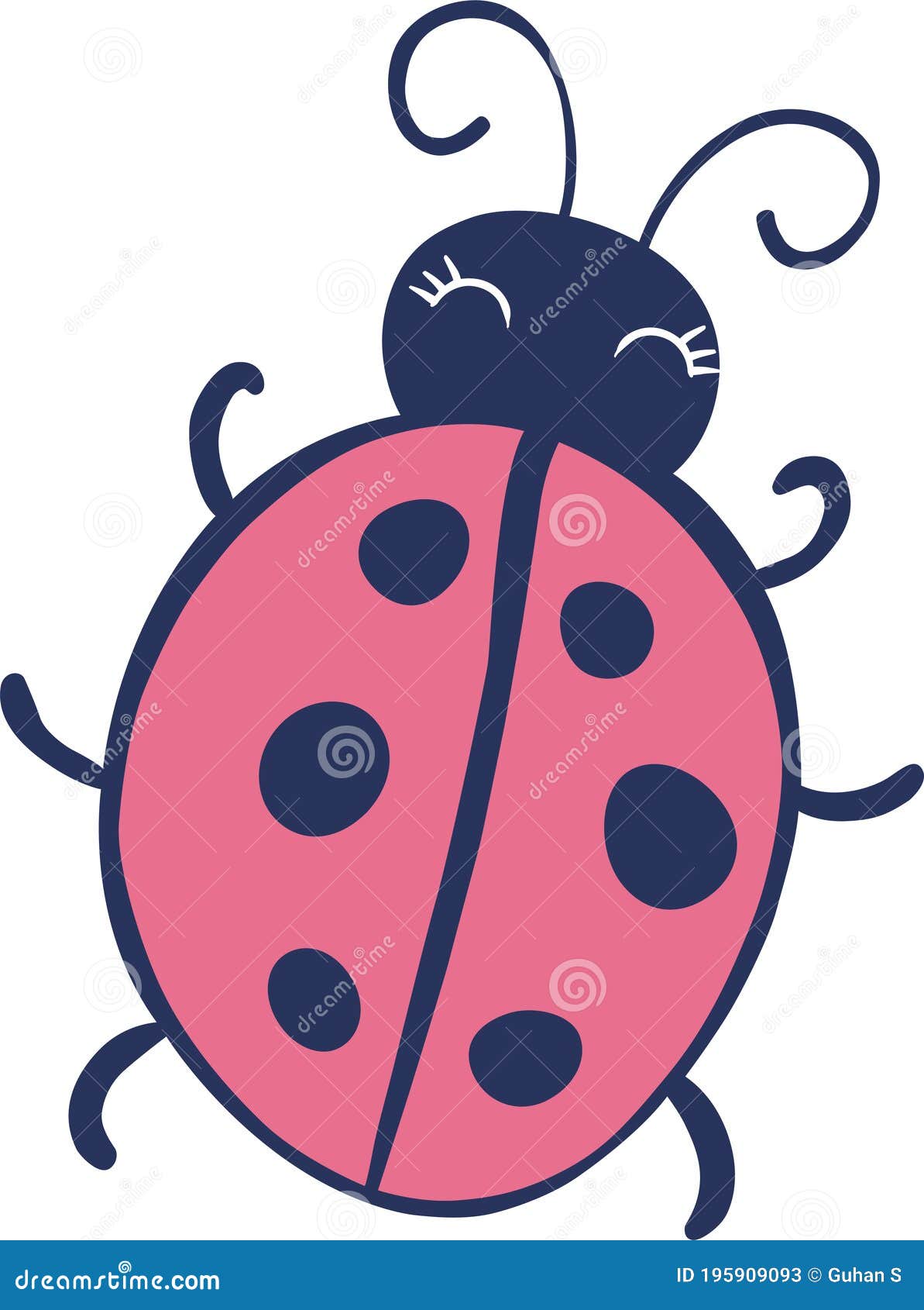 Cute Pink Ladybug