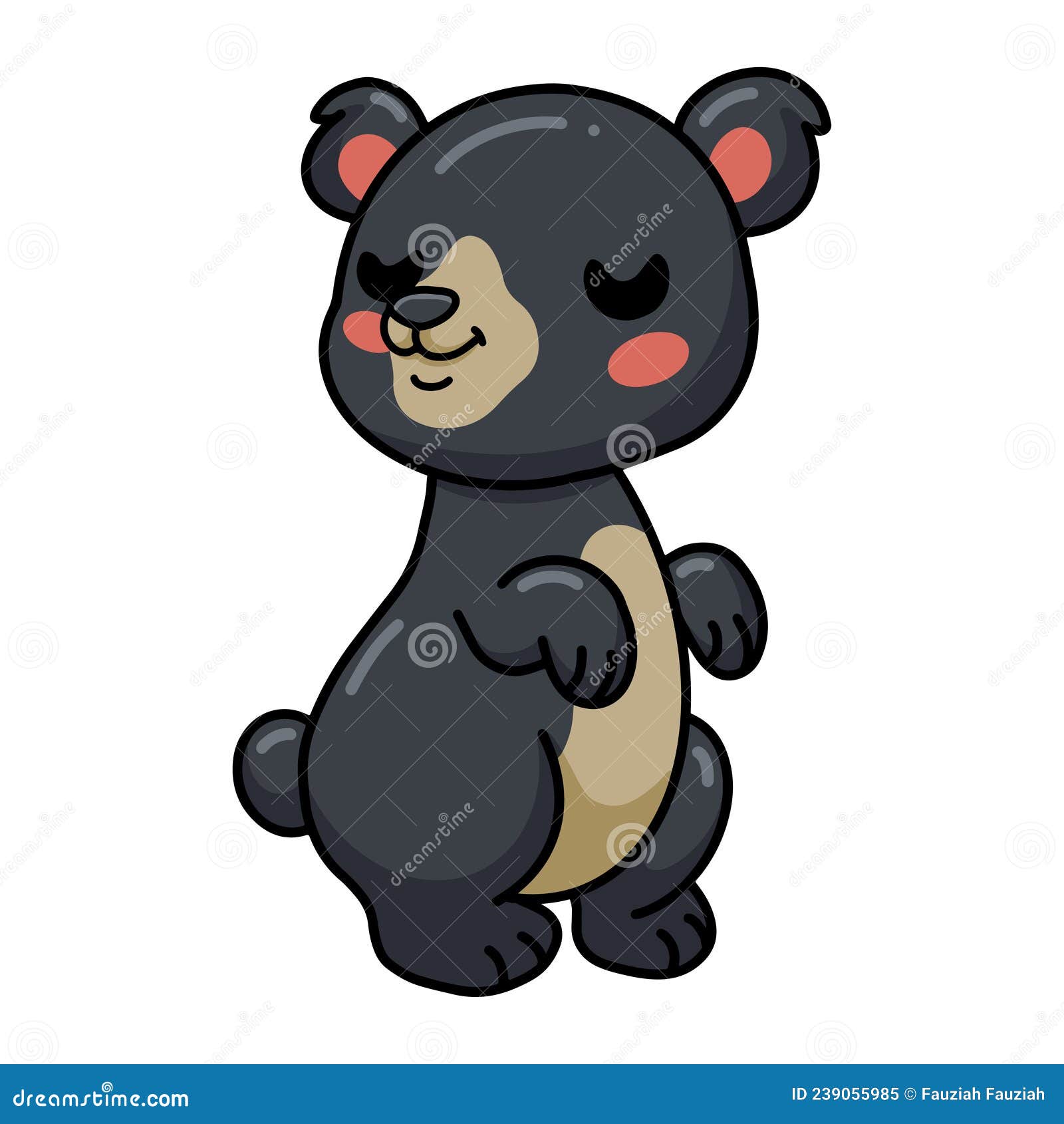 Cute Little Bear Cartoon Standing Stock Vector - Illustration of funny ...