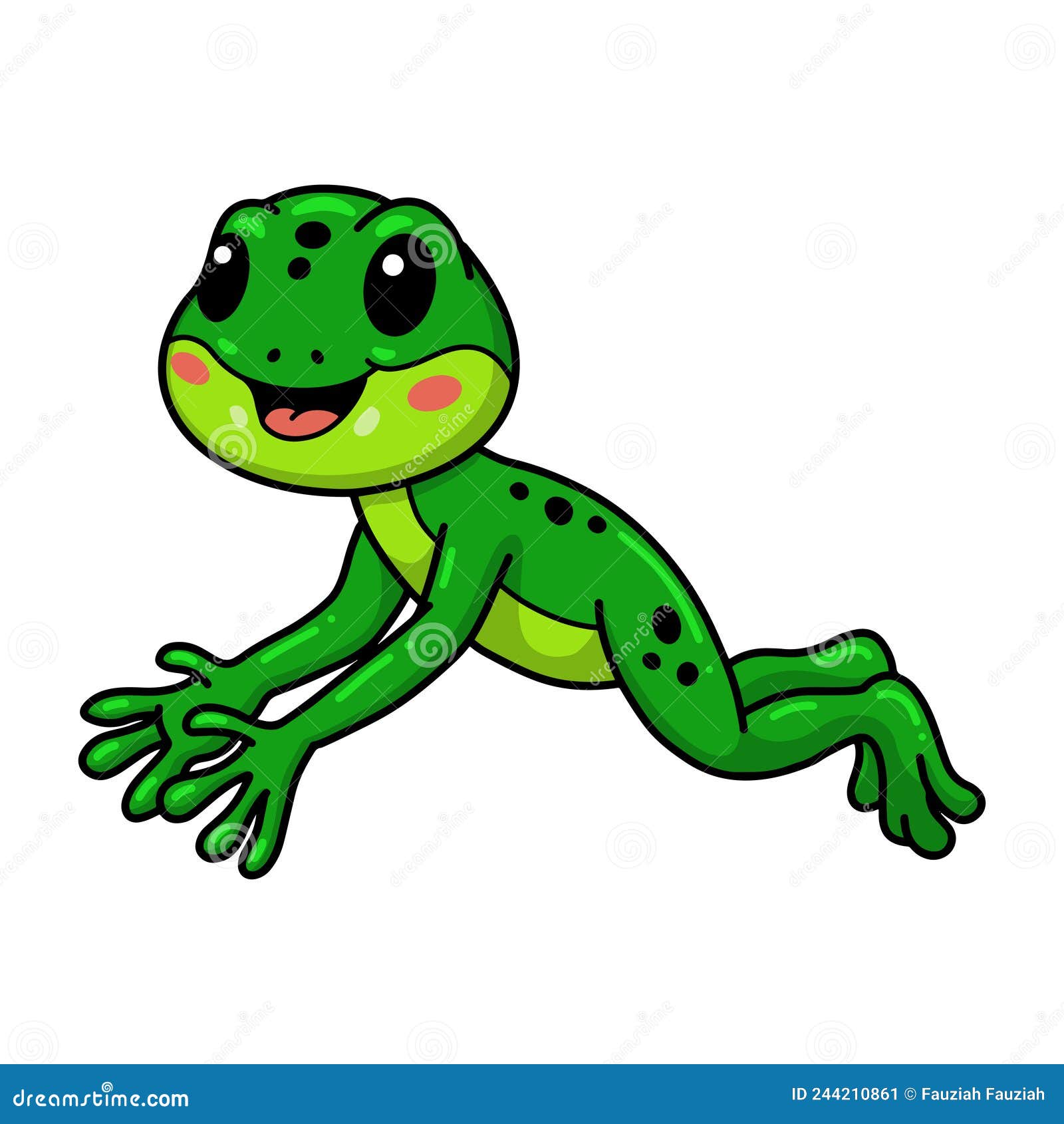 Cute Little Frog Cartoon Character Stock Vector - Illustration of ...