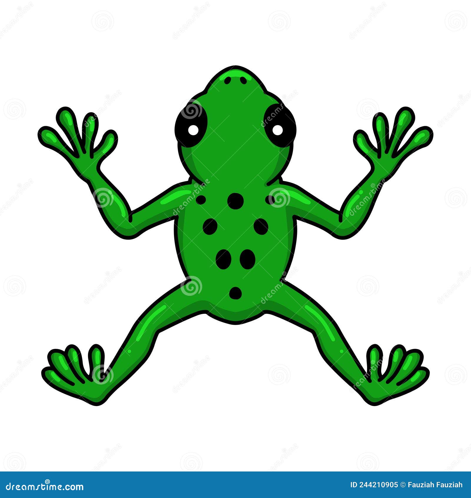 Cute Little Frog Cartoon Character Stock Vector - Illustration of ...