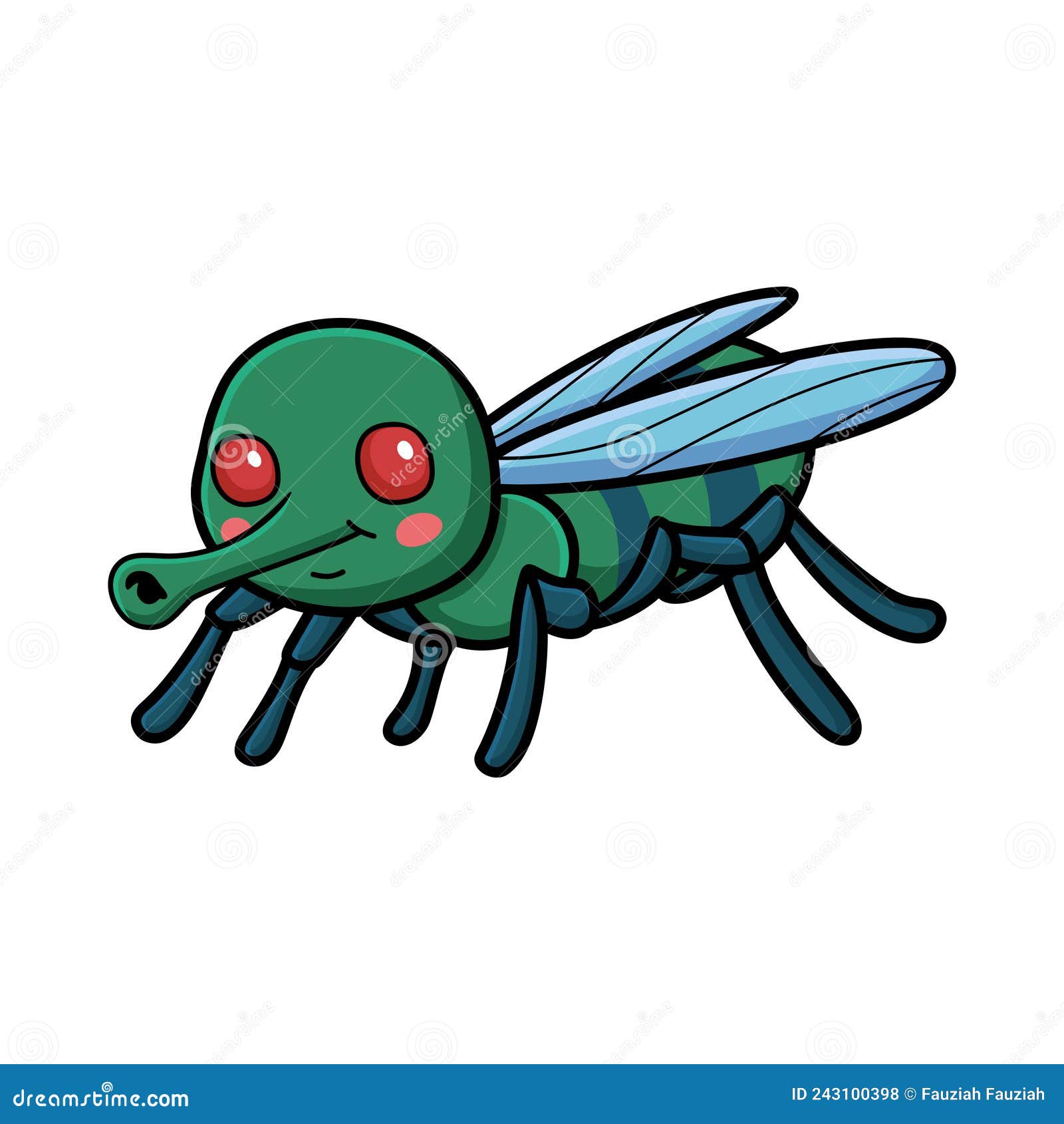 Cute Little House Fly Cartoon Stock Vector - Illustration of smile ...