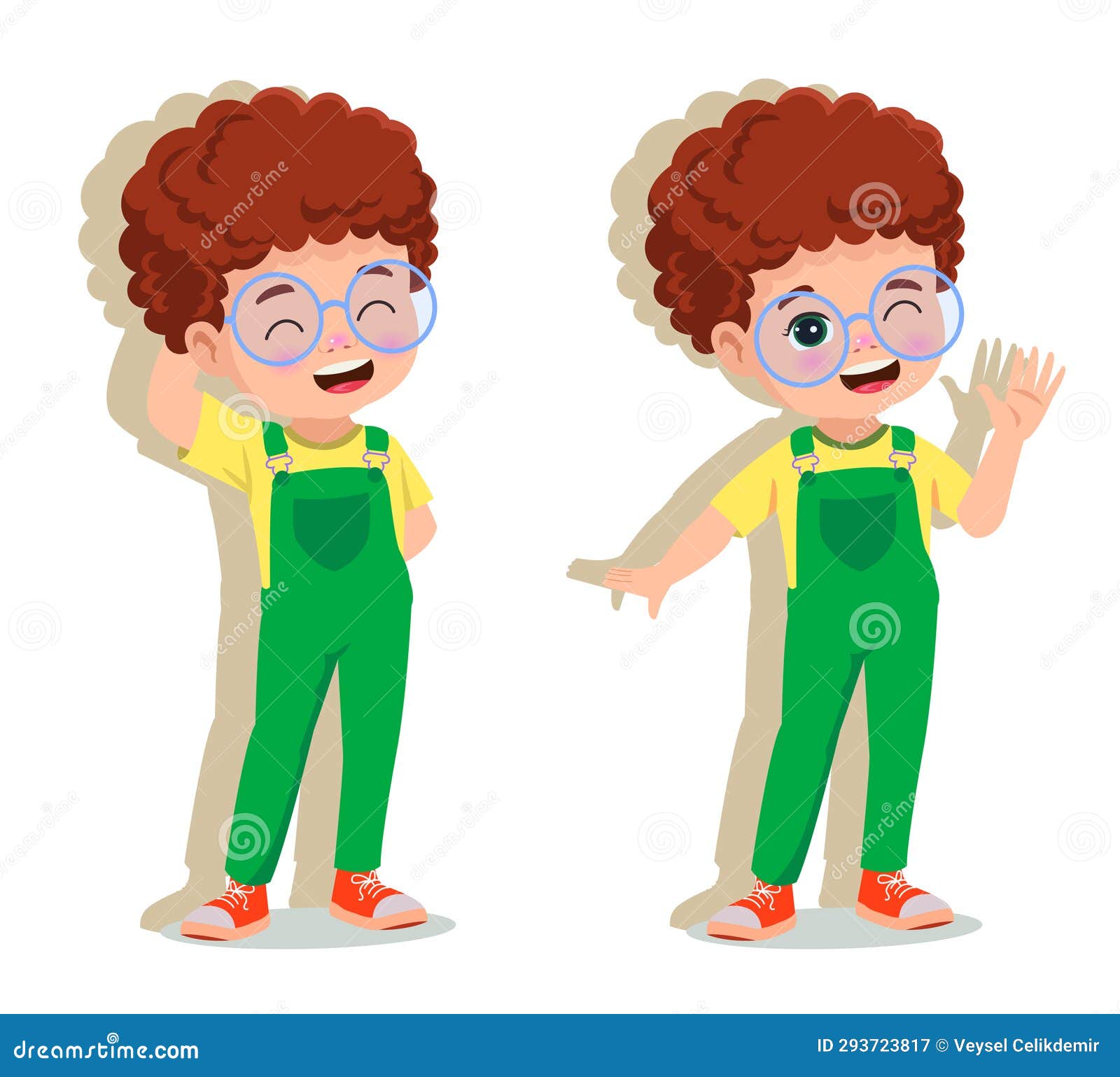 Vector Illustration Cute Little Kids Stock Vector - Illustration of ...