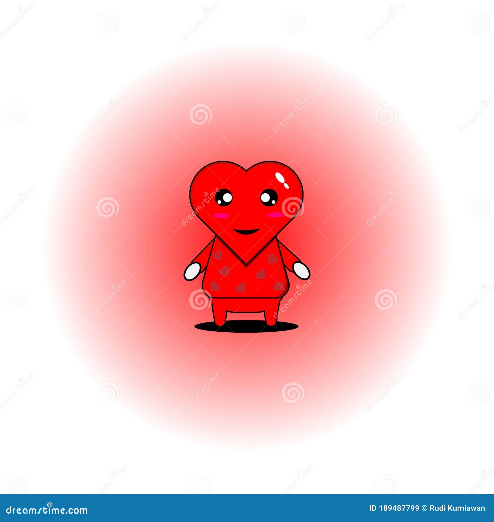 Vector Illustration of a Cute Love Character Stock Vector ...