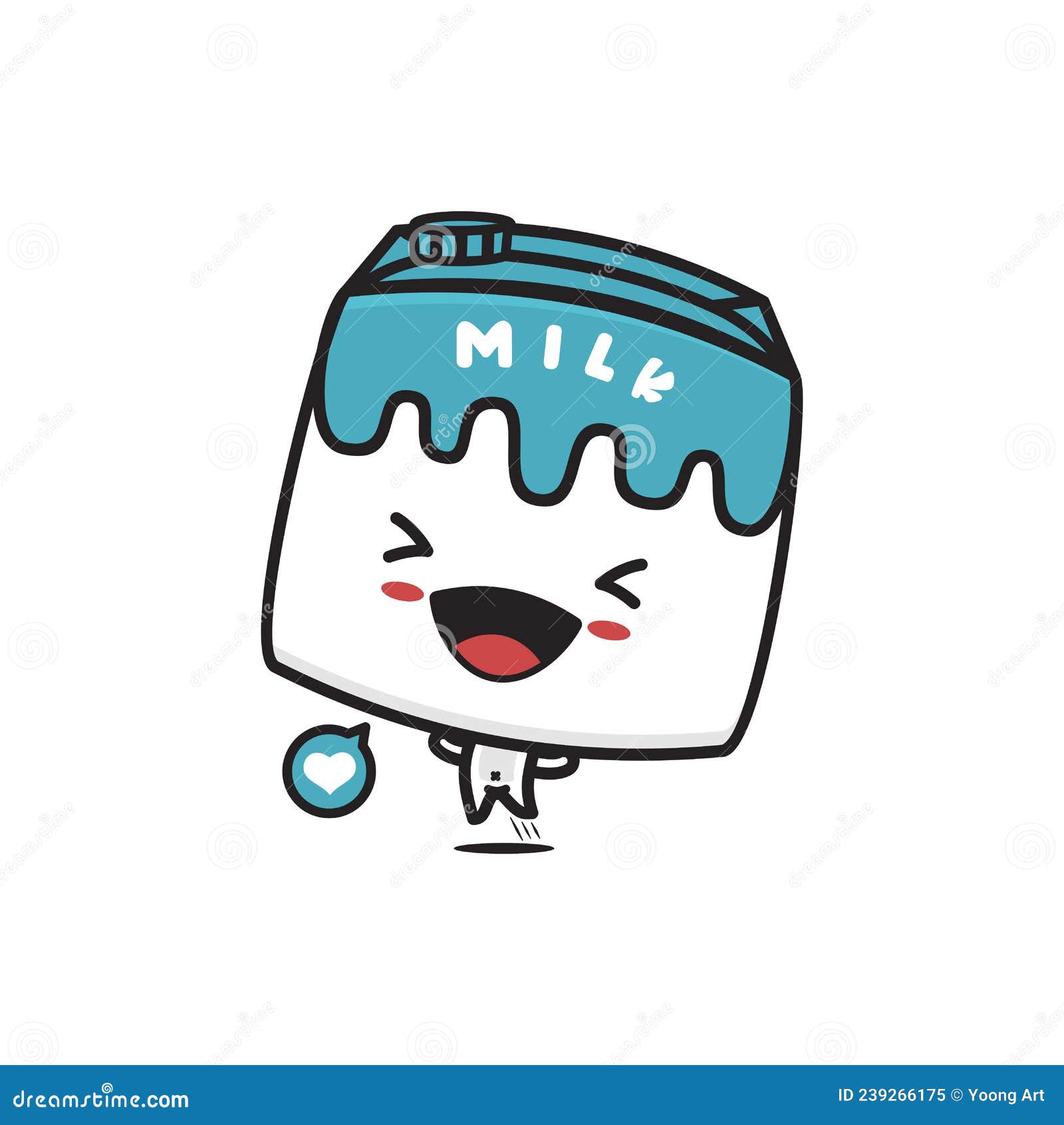 Cute Milk Cartoon Character Stock Vector - Illustration of liquid ...