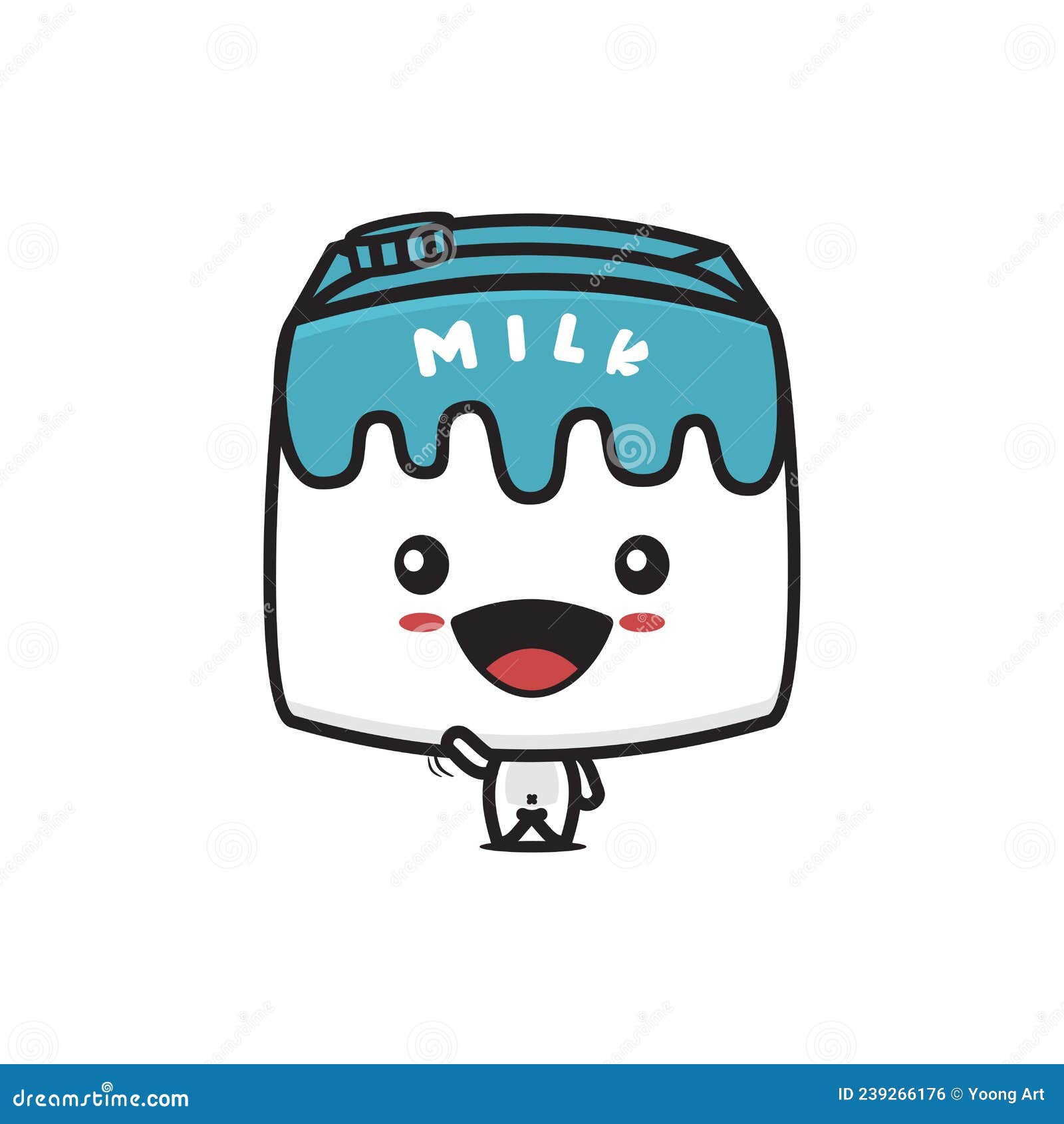 Cute Milk Cartoon Character Stock Vector - Illustration of funny ...