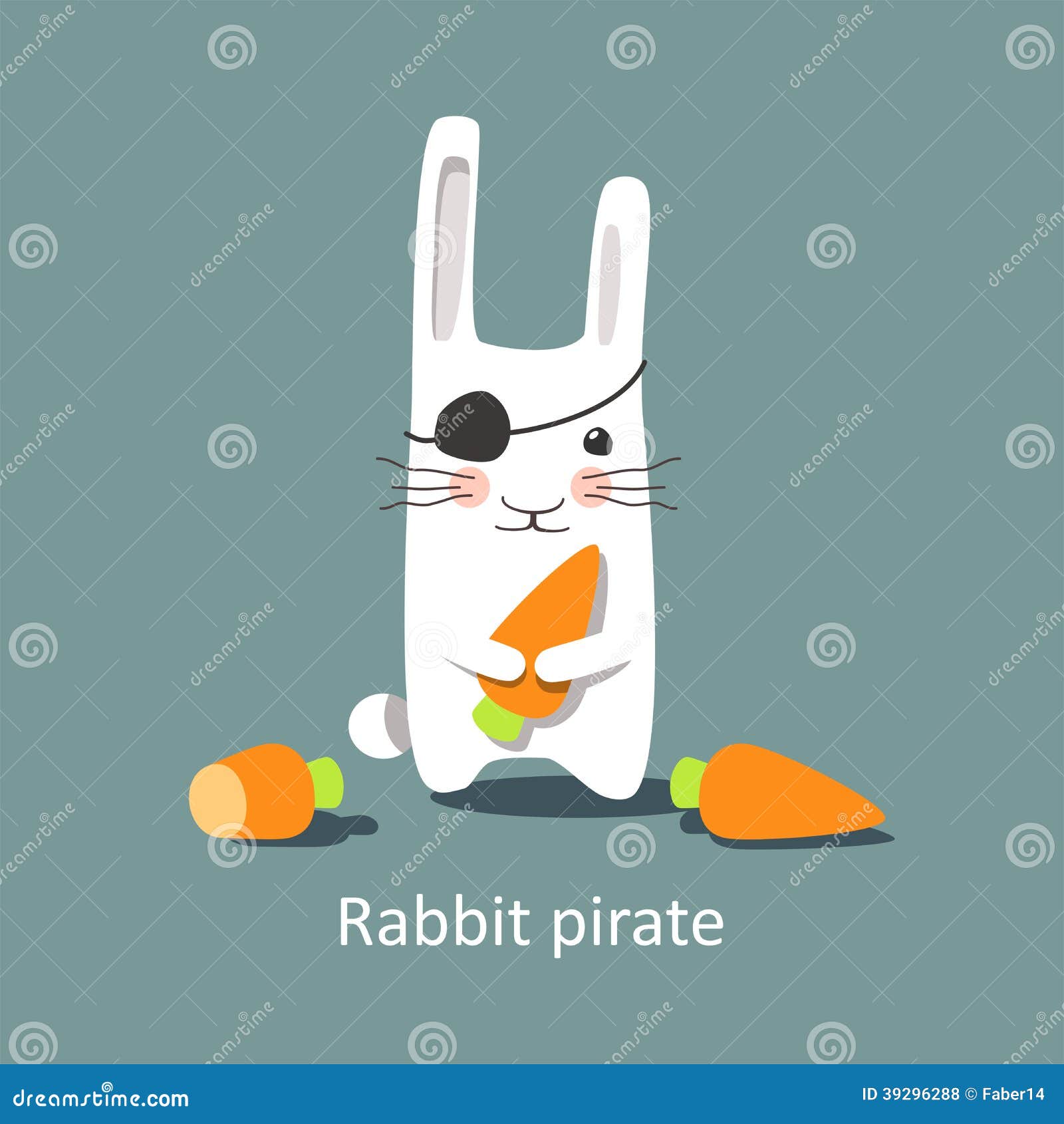 Vector Illustration - Cute Rabbit Pirate Stock Vector - Illustration of ...